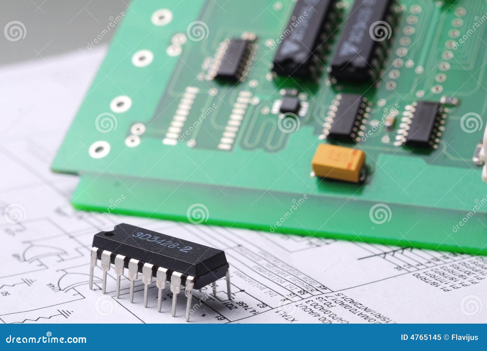 Close-up On A Microchip Royalty Free Stock Photo - Image: 4765145