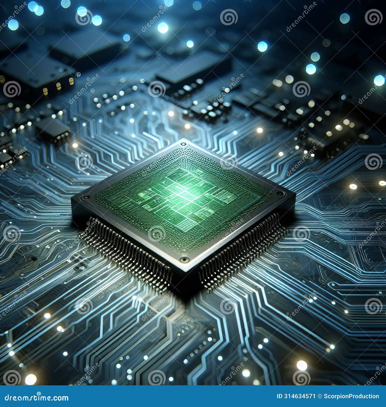 Microchip Heartbeat stock image. Image of computer, electrical - 314634571