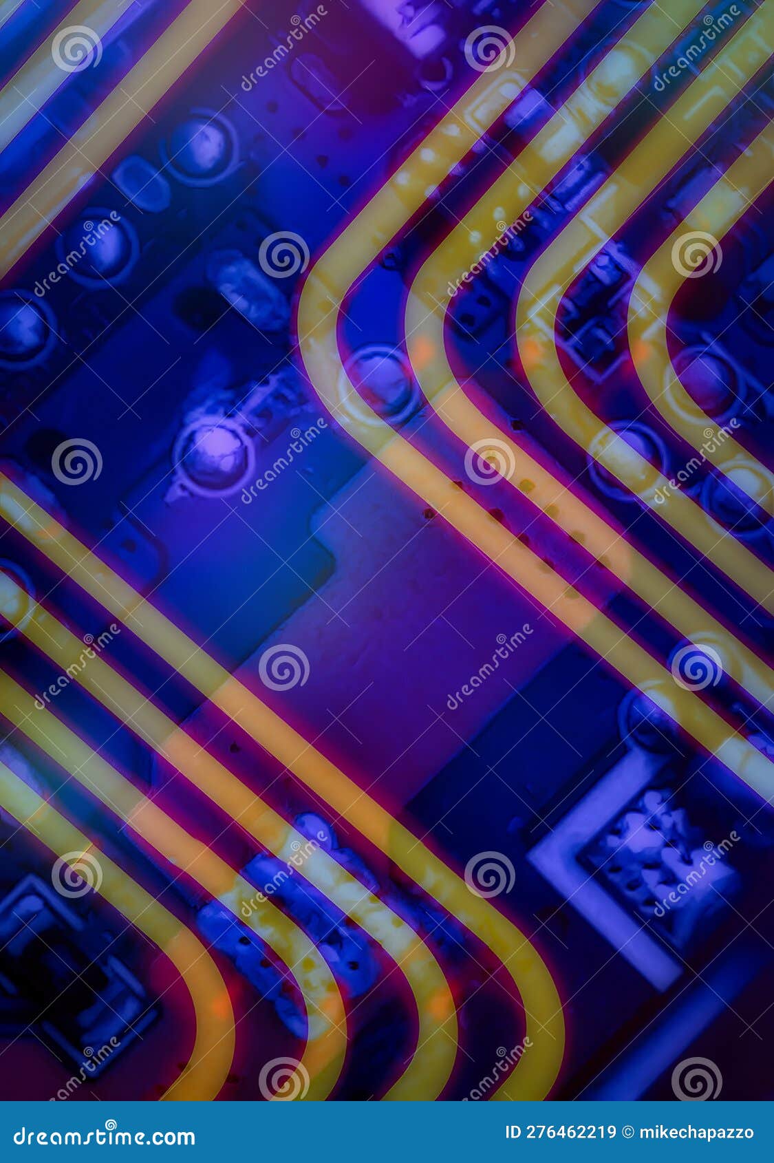 Close Up Microchip with Connections Stock Image - Image of microchips ...