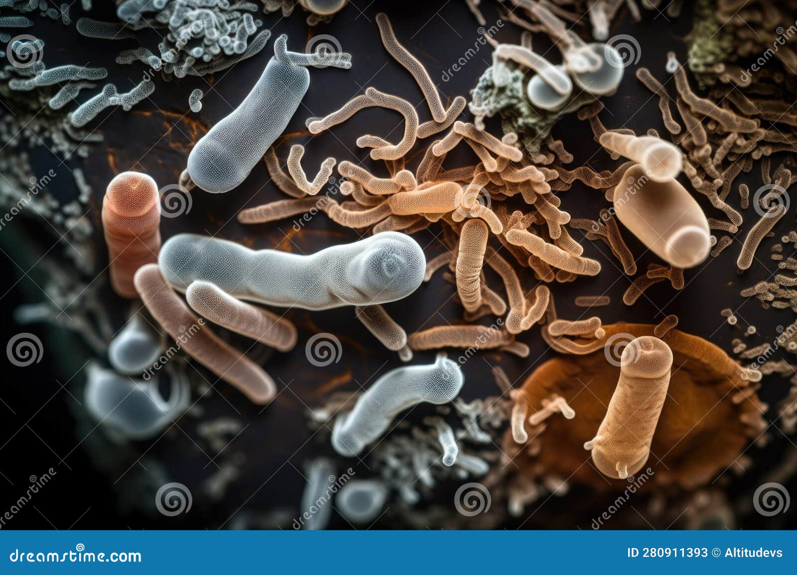 Close-up of Microorganisms, with Detail Visible Stock Image - Image of ...