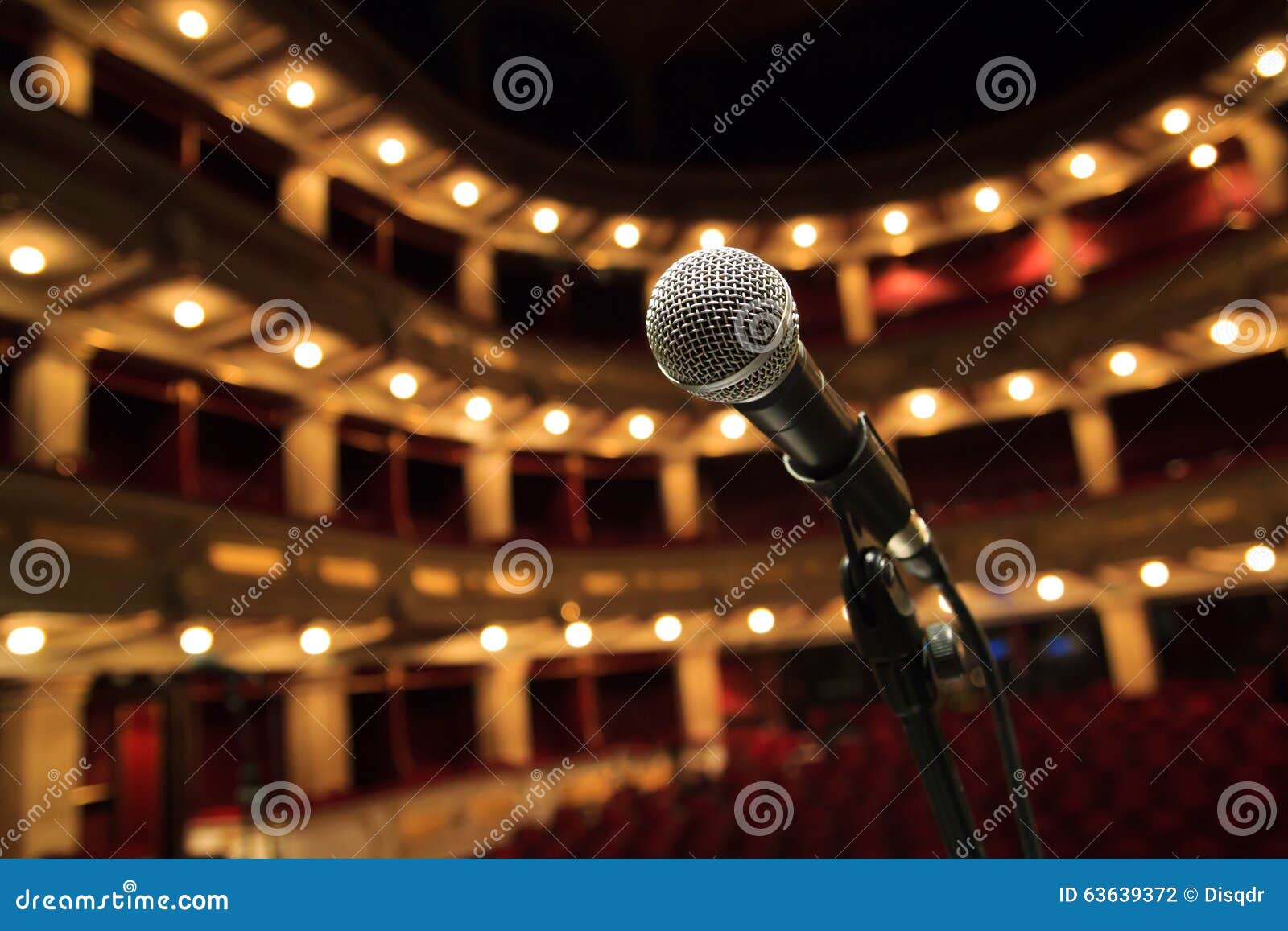 Close Up of Microphone in Concert Hall Stock Photo - Image of music ...