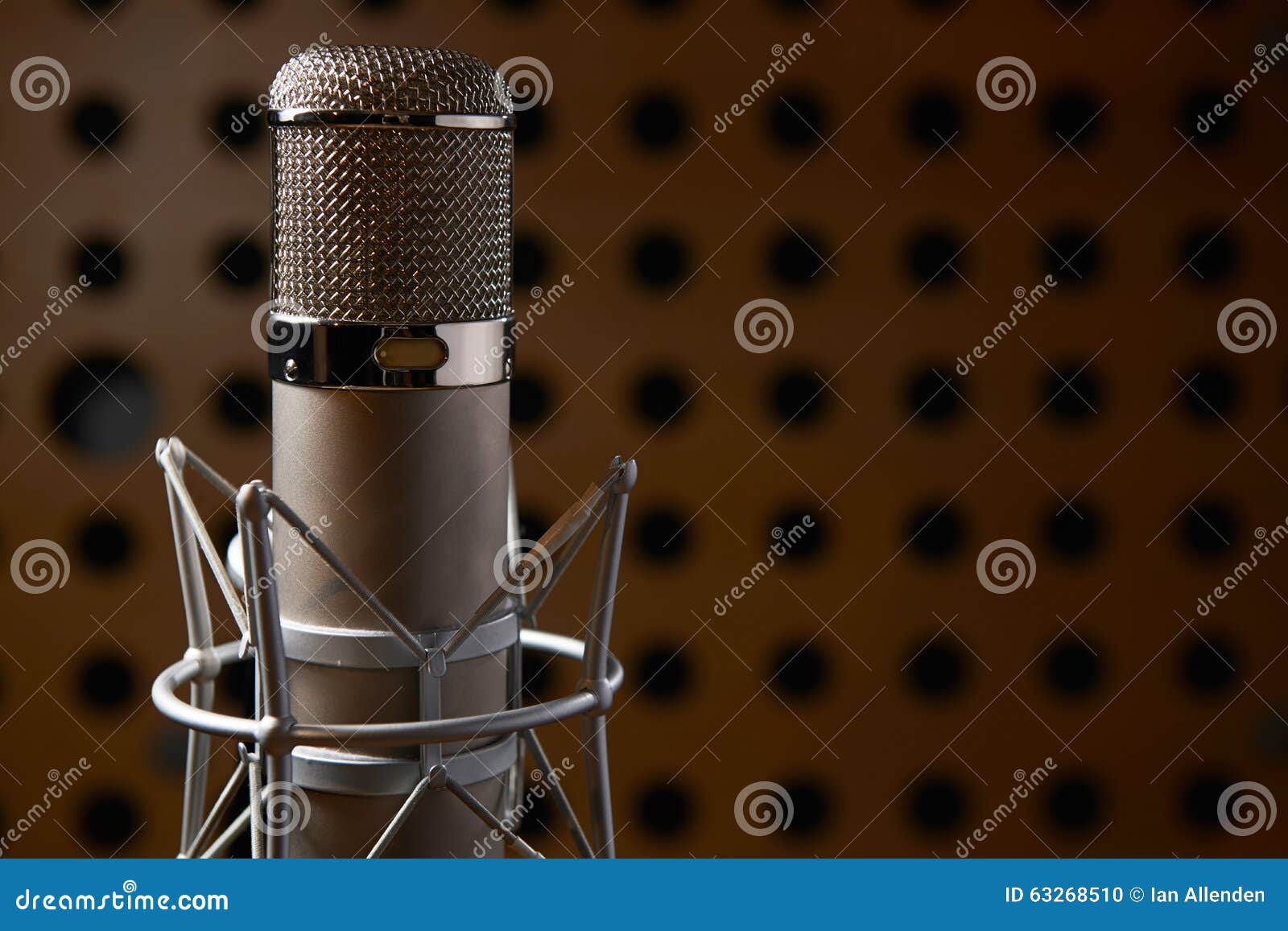 Close Up of Microphone in Recording Studio Stock Photo - Image of space ...