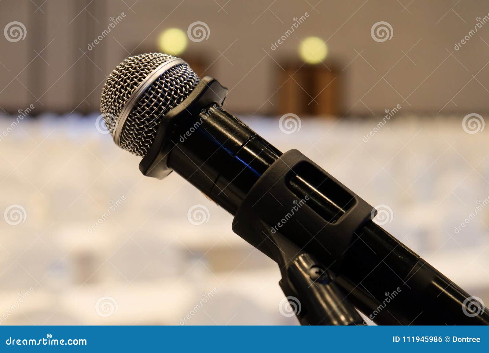 Close Up Microphone for Speech and Teaching Stock Photo - Image of ...