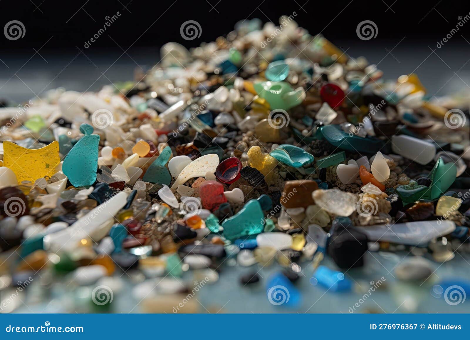 Close-up of Microplastic Debris, with Visible and Worrying Plastic ...
