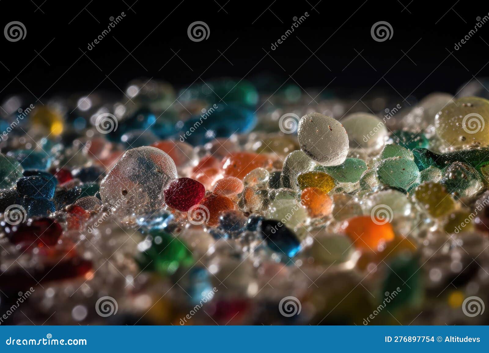 Close-up of Microplastic, with Its Smooth Texture and Round Edges ...