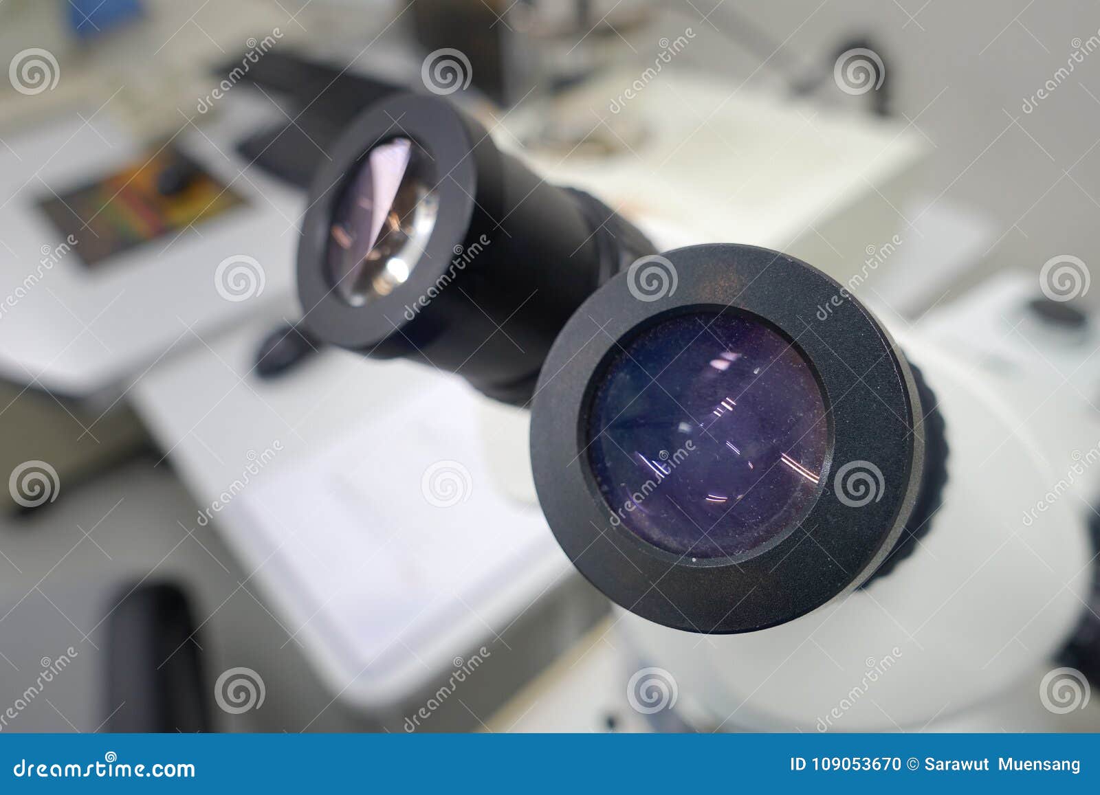 Microscope in factory editorial image. Image of stage - 109053670