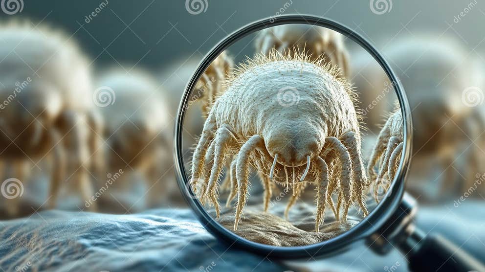 A Close Up of a Microscope Image Showing the Head and Body of an Insect ...