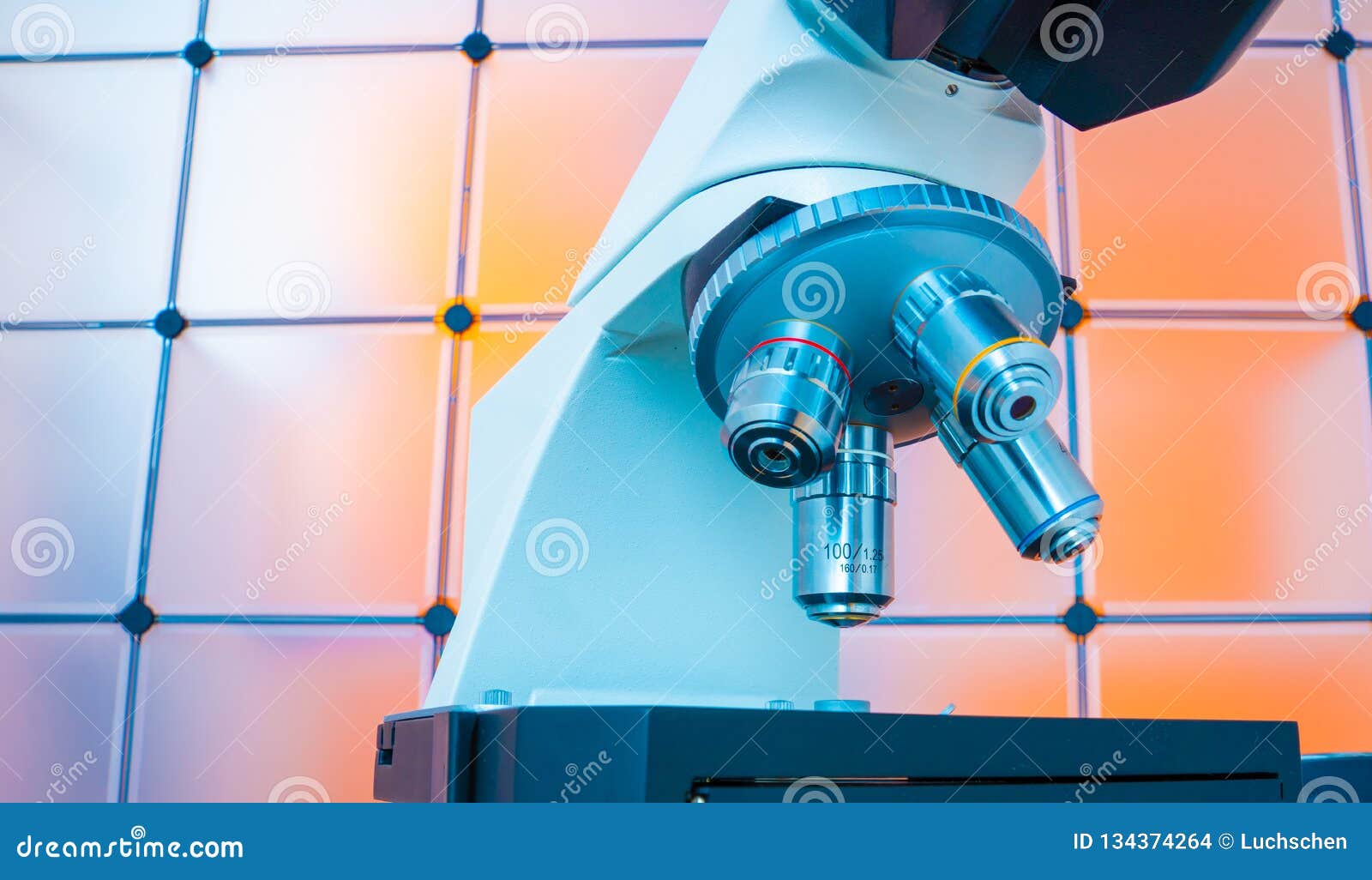 Close-up microscope lens stock photo. Image of biotechnology - 134374264