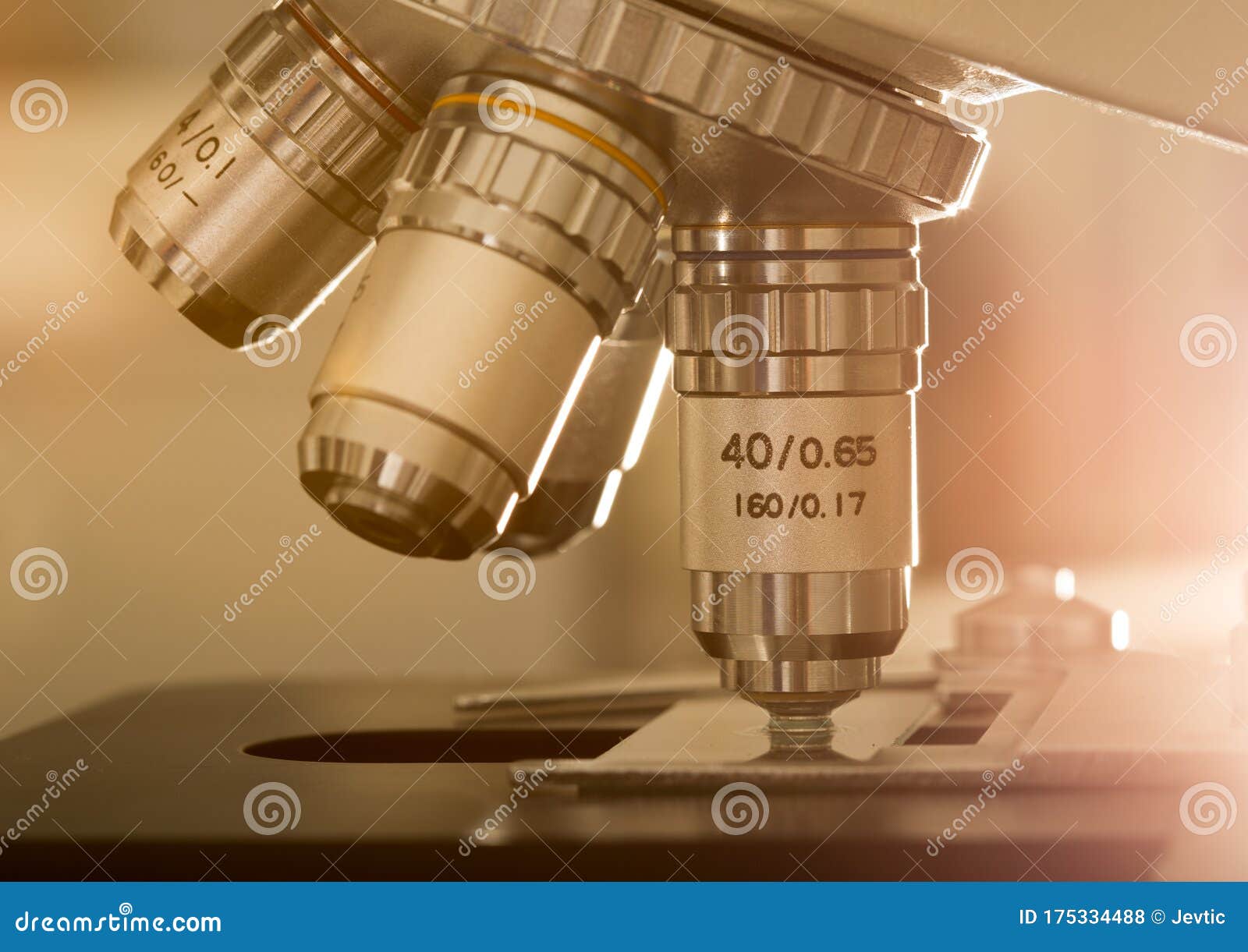 Close Up of Microscope Lens Stock Photo - Image of professional ...