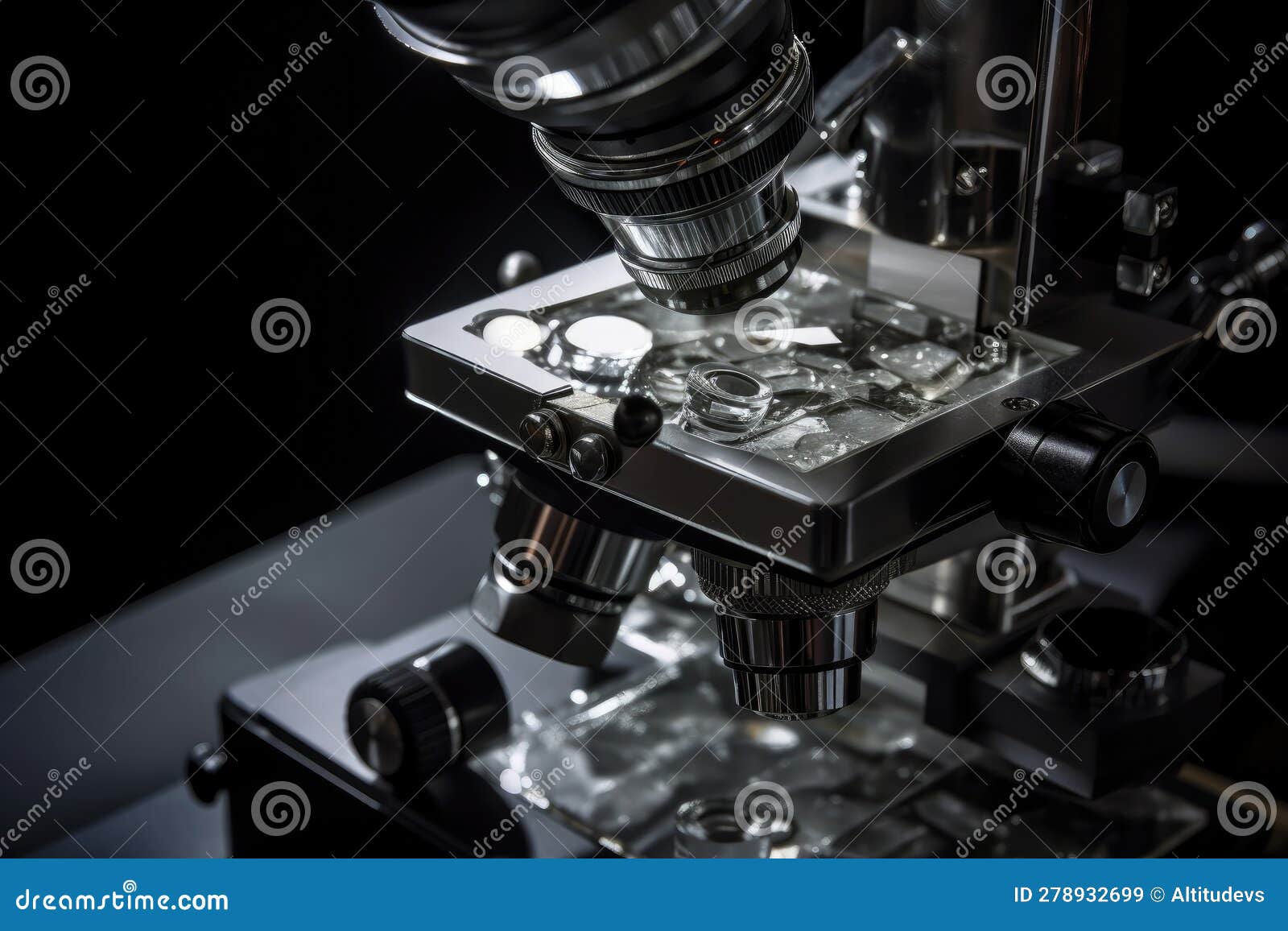 Close-up of Microscope with Magnified Image Visible Stock Image - Image ...