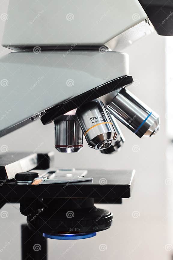 A Close Up Microscope in a Table Stock Photo - Image of science ...