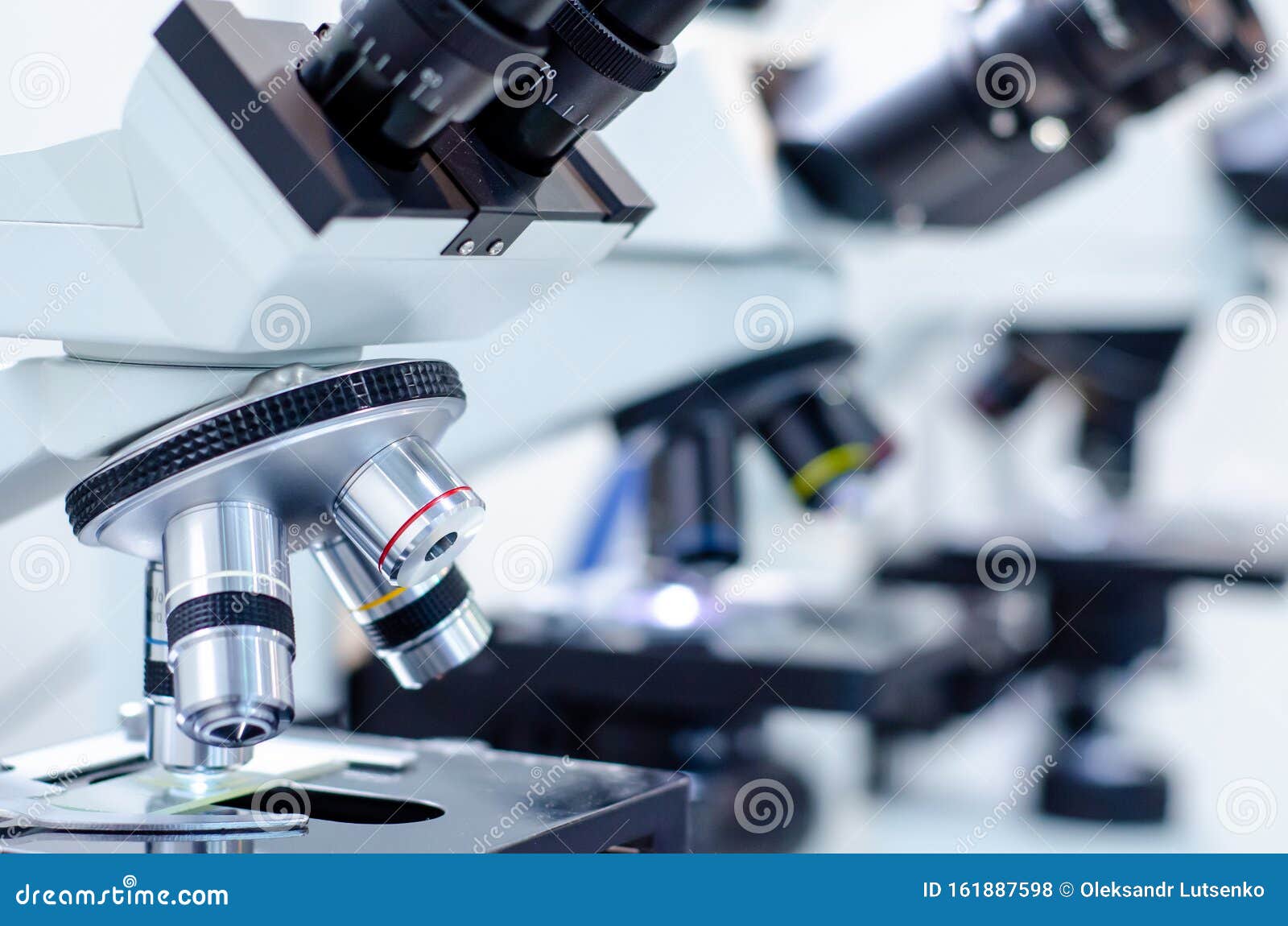 Close-up of Microscopes at Laboratory Stock Photo - Image of discovery ...