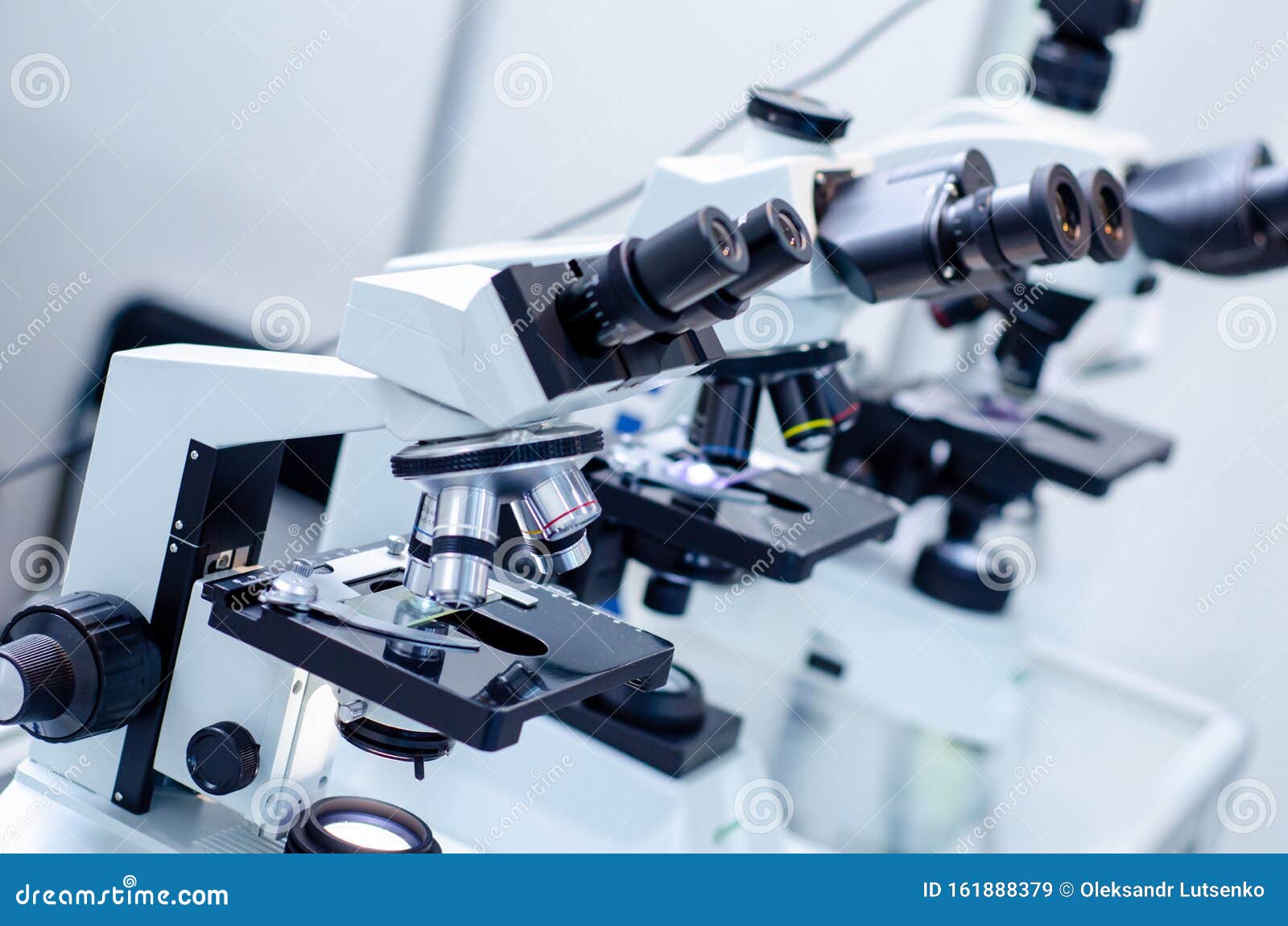 Close-up of Microscopes at Laboratory Stock Image - Image of experiment ...