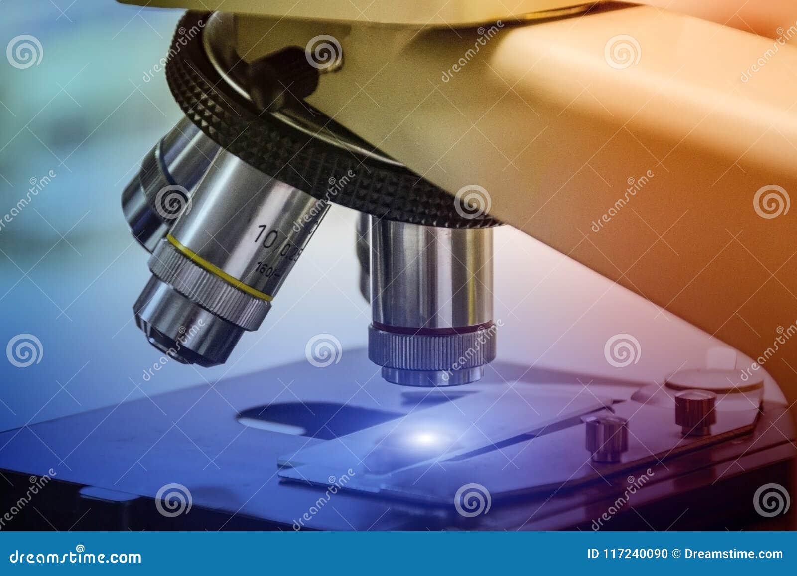 Close - Up of Microscopes in Laboratory Stock Photo - Image of ...