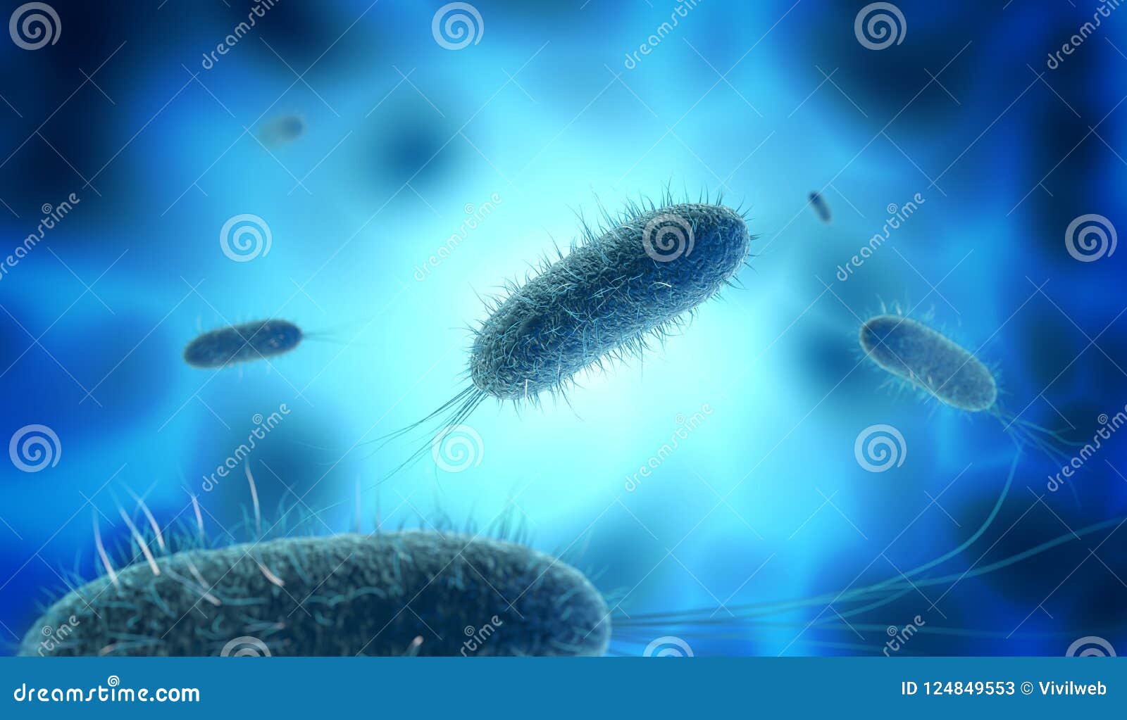 Close Up of Microscopic Bacteria Stock Illustration - Illustration of ...