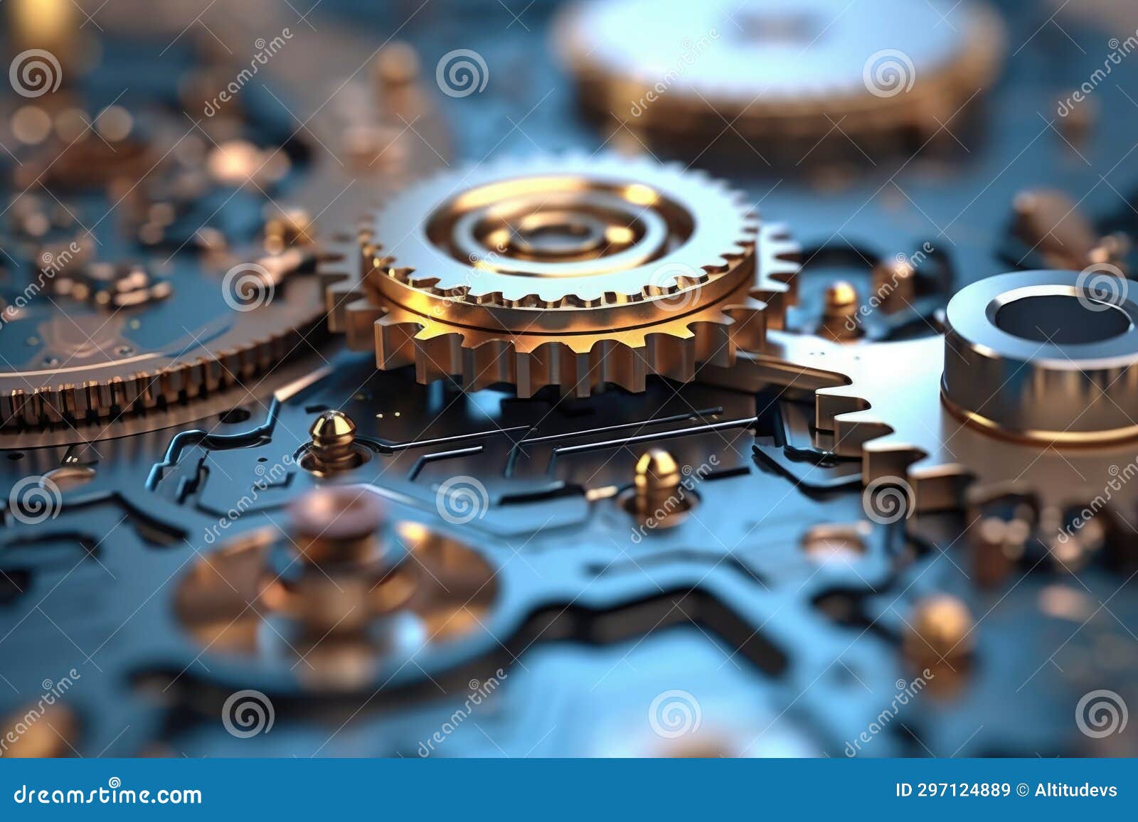 Close-up of Microscopic Robotic Gears and Wheels Stock Image - Image of ...