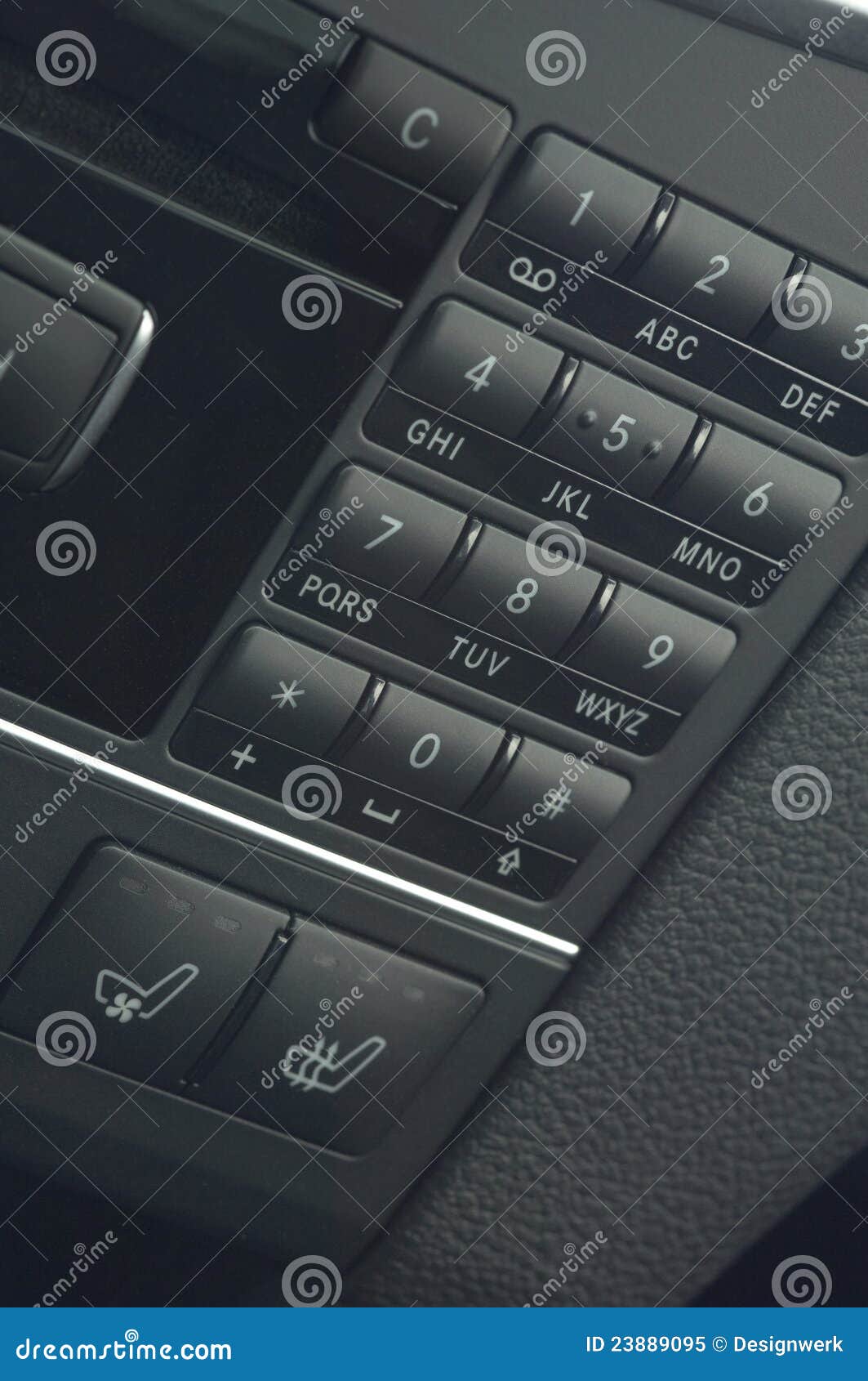 Close Up of a Middle Car Control Keyboard Stock Image - Image of ...