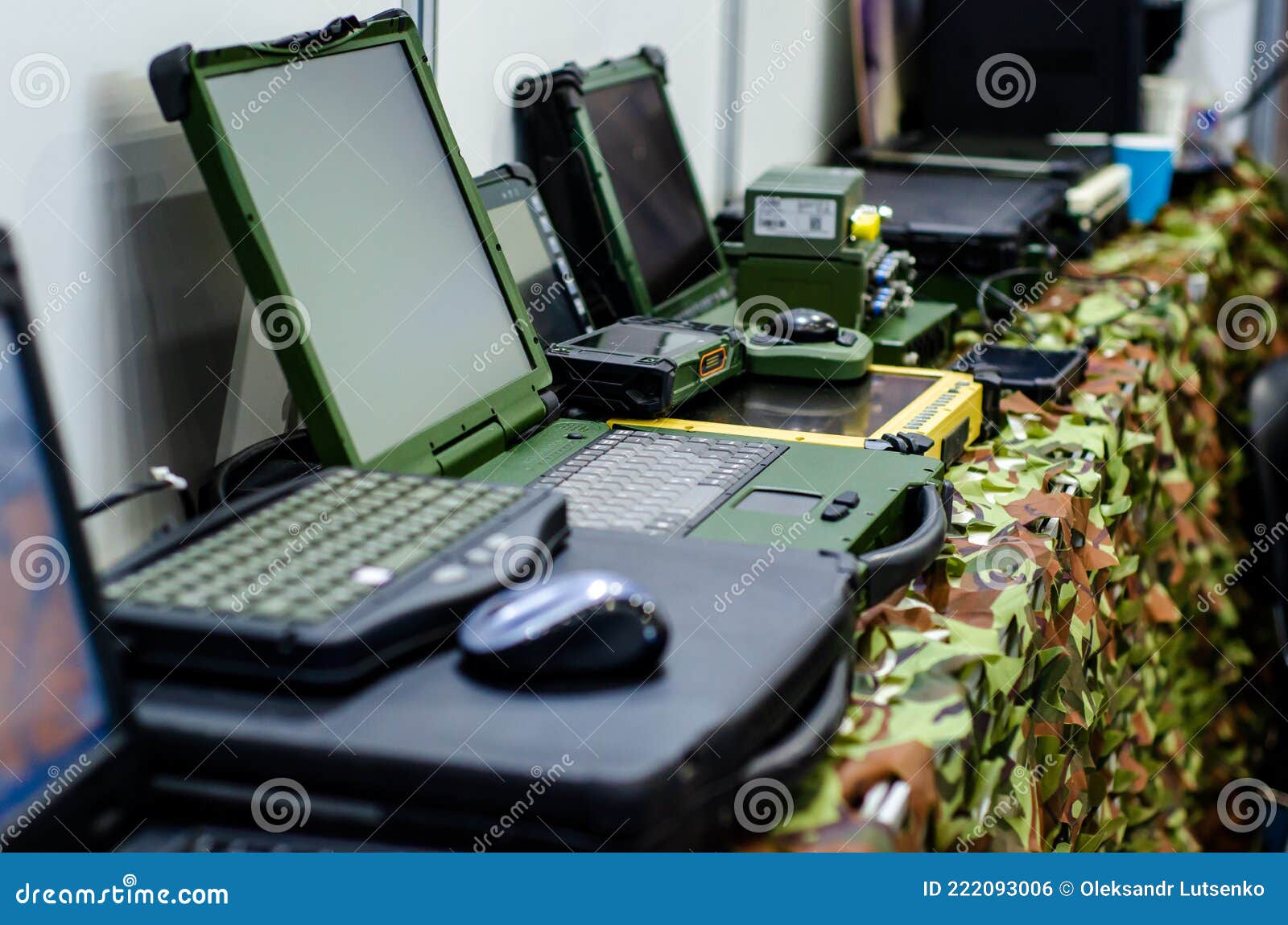 Close-up of a Military Laptop Stock Photo - Image of computer, display ...