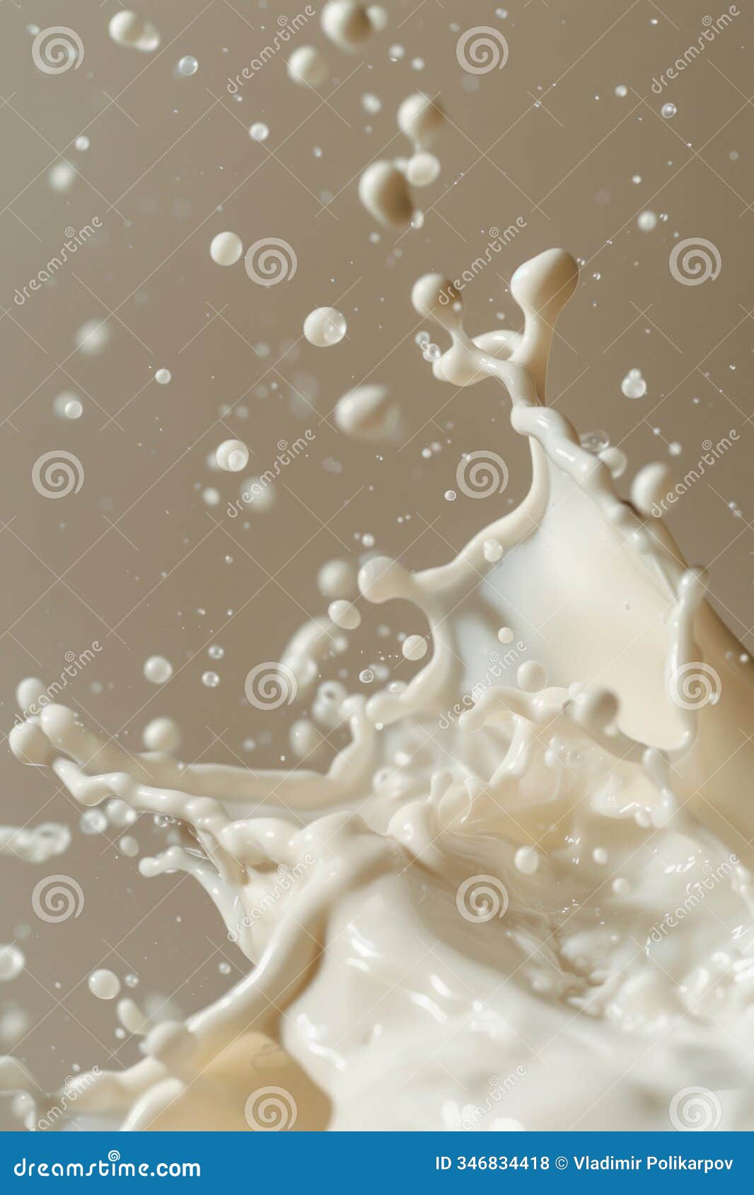 Close Up of a Milk Splash with Bubbles Stock Photo - Image of drink ...