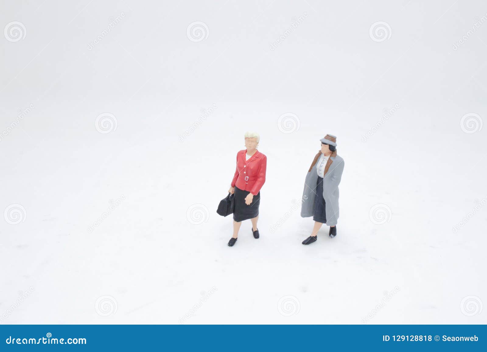 Close Up of Mini People Isolated with Stock Photo - Image of plan ...