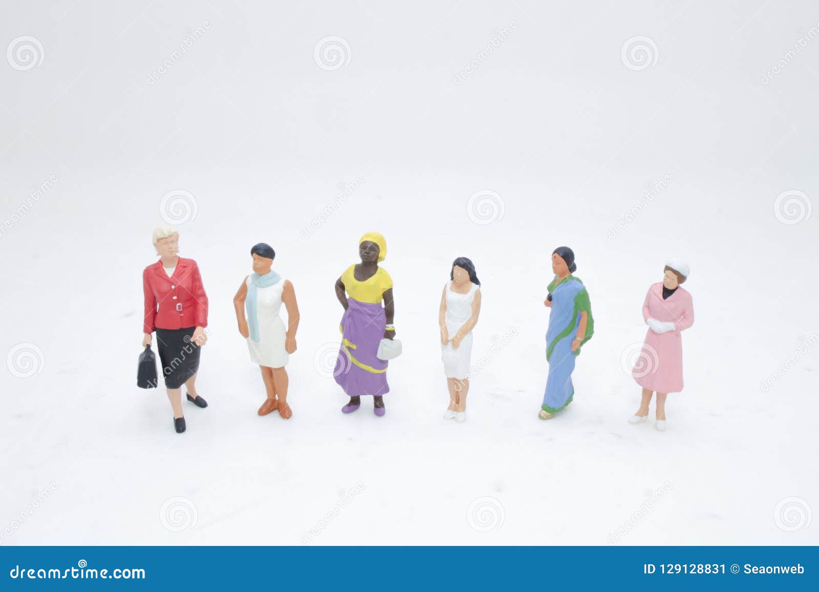 Close Up of Mini People Isolated with Stock Image - Image of vacation ...