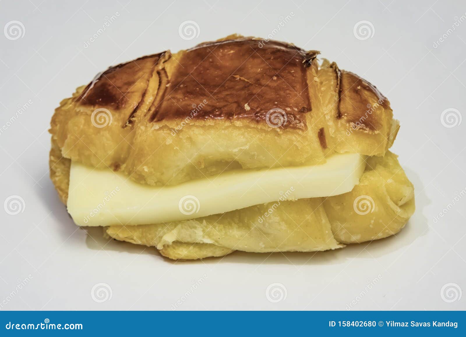 Mini Sandwich with Cheddar Cheese on White Background. Stock Photo ...