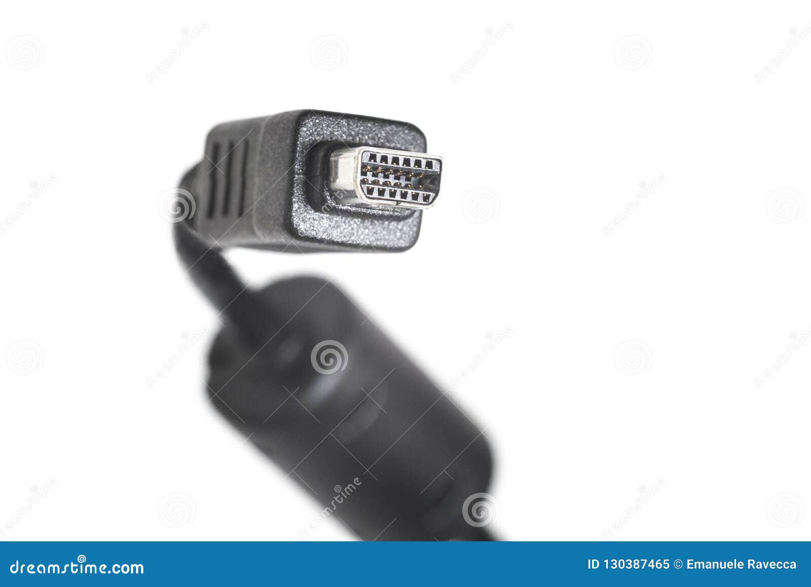 Close-up of a Mini USB Cable Isolated Stock Image - Image of isolated ...
