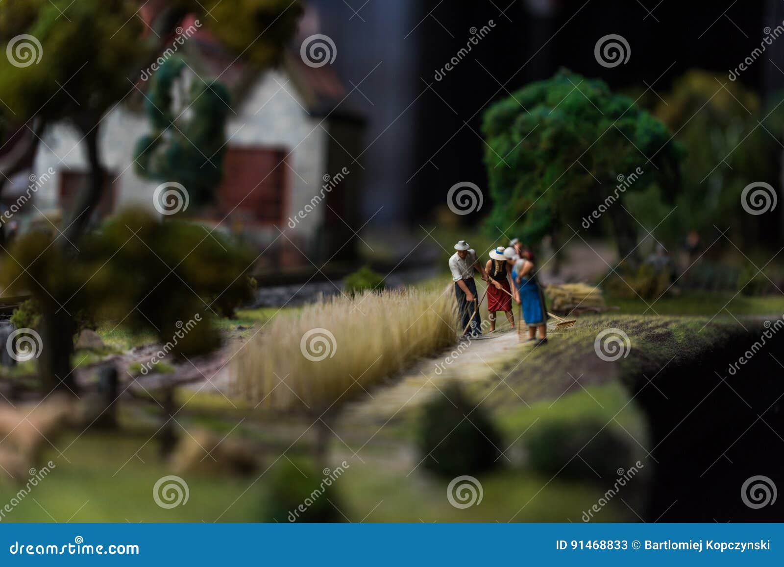 Close Up of Miniature World Stock Image - Image of farm, block: 91468833