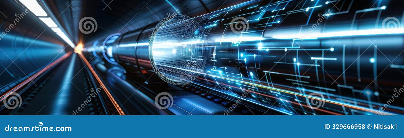 Closeup Minimal Style of Simplified Diagram of a Hyperloop ...