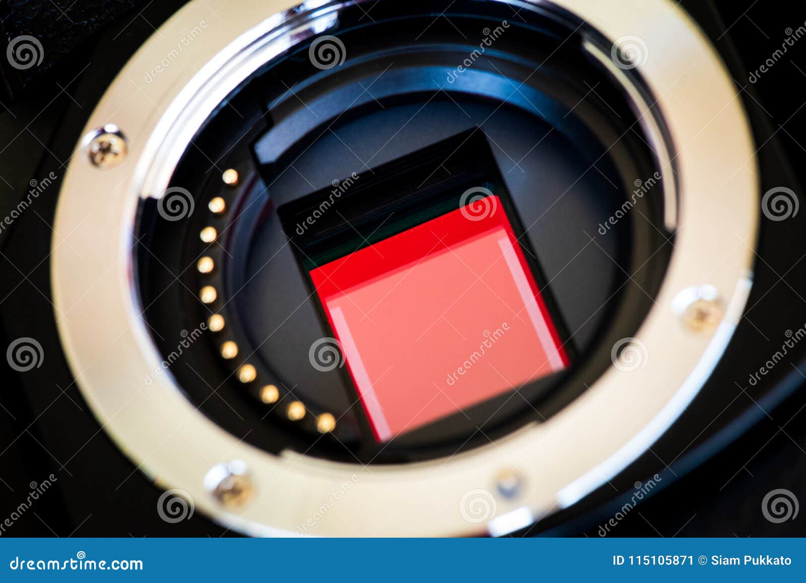Close Up Mirrorless Micro 4/3 Digital Camera Sensor and Lens Stock ...