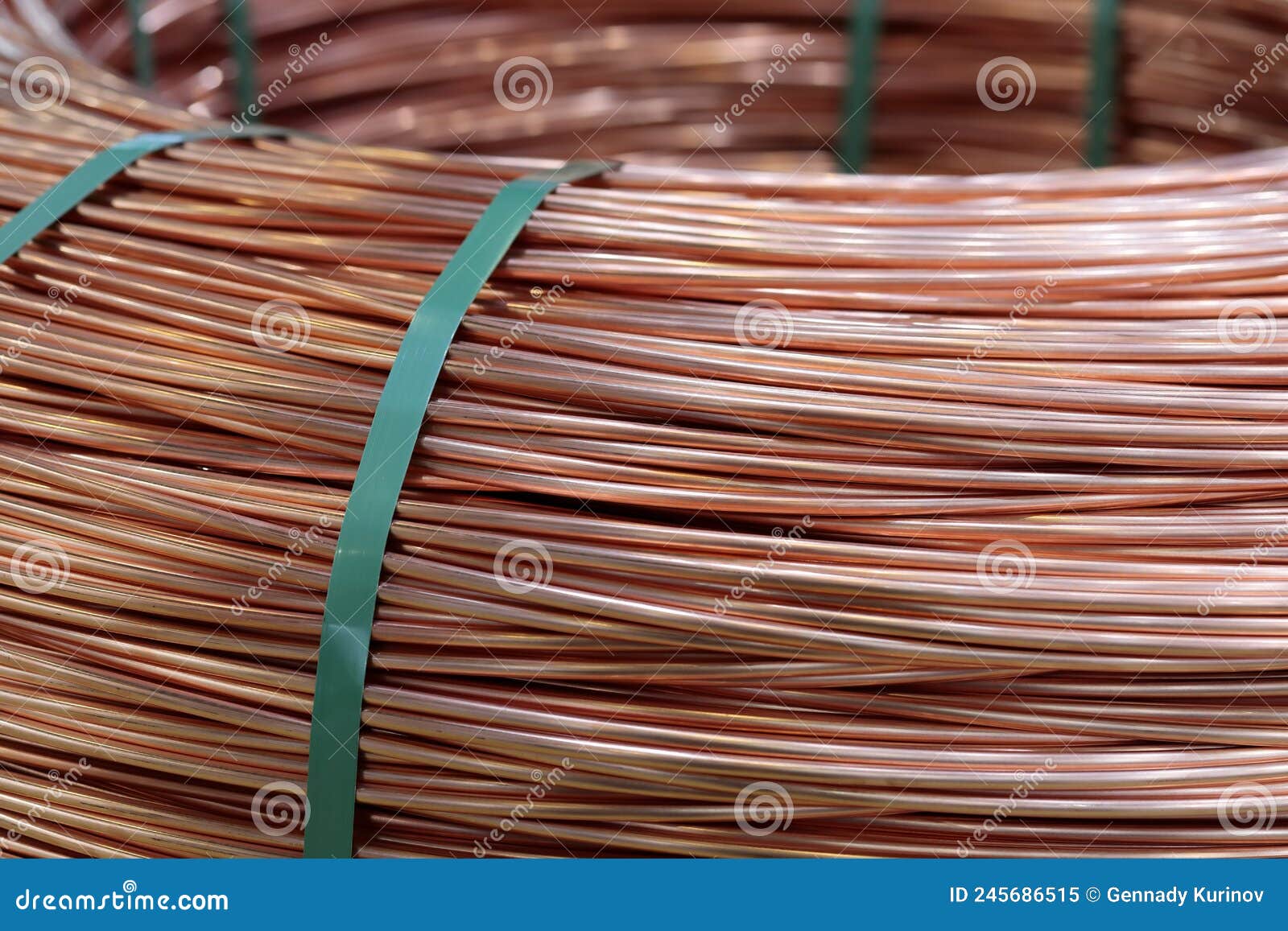 Close Up of 8 Mm Copper Wire Rod in Coil Stock Image - Image of closeup ...