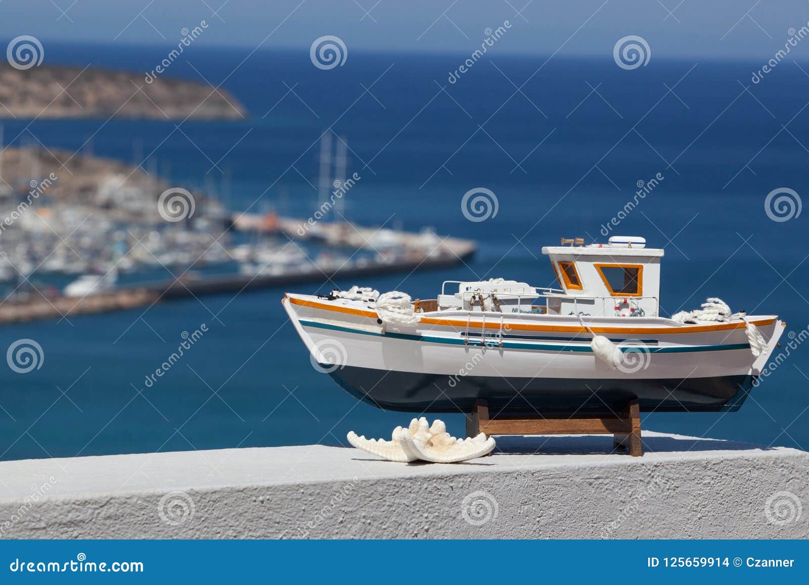 Close Up of Model Ship by the Sea. Stock Photo - Image of water, boat ...