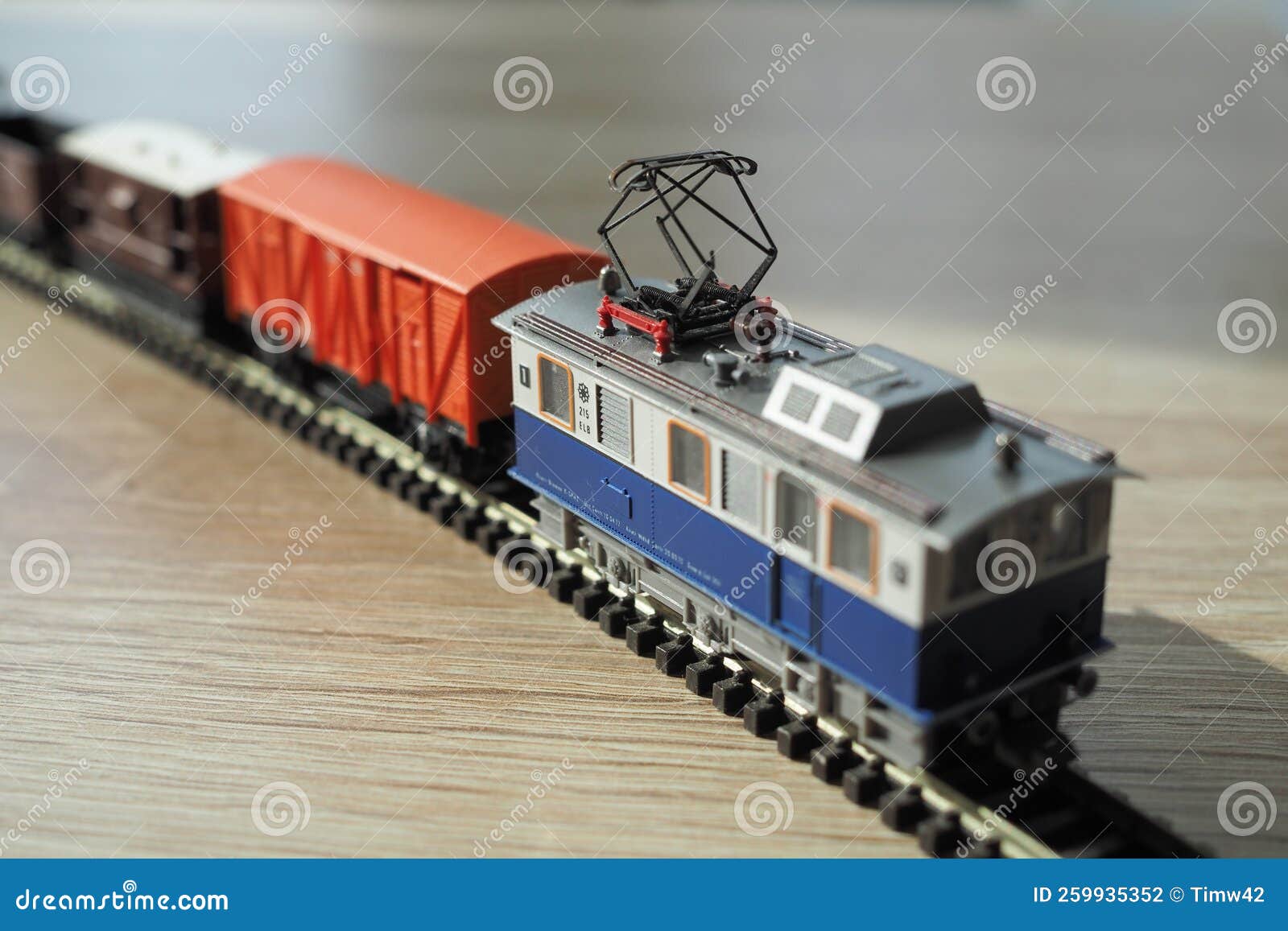Close-up of Model Train Engine with Pantograph Mechanism Stock Photo ...