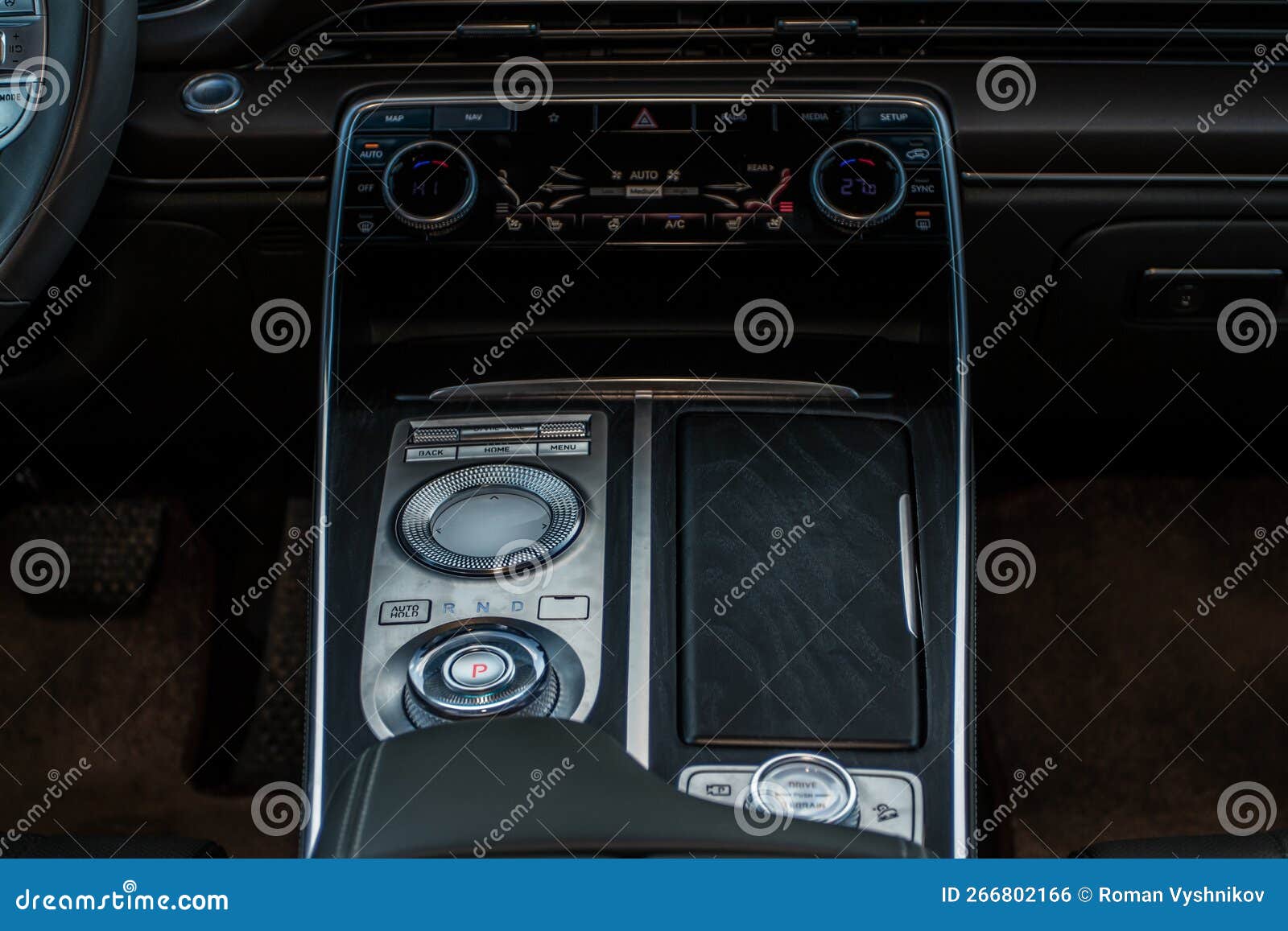 Close Up of the Modern Automatic Gearbox Lever. Stock Photo - Image of ...