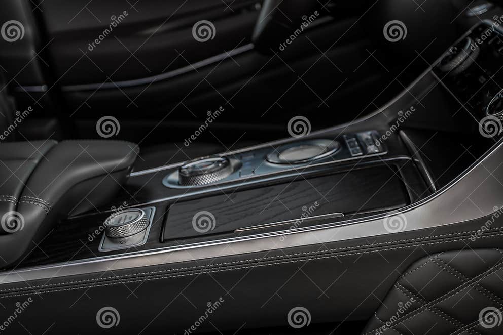Close Up of the Modern Automatic Gearbox Lever. Stock Photo - Image of ...