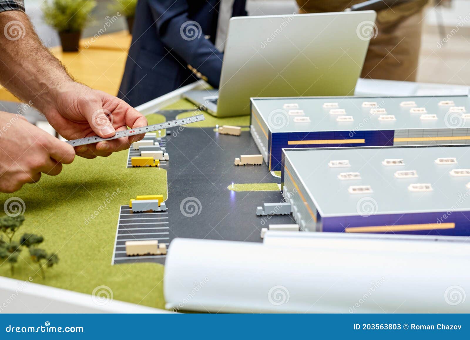 Close-up of Modern Building Design on Table in Office Stock Image ...