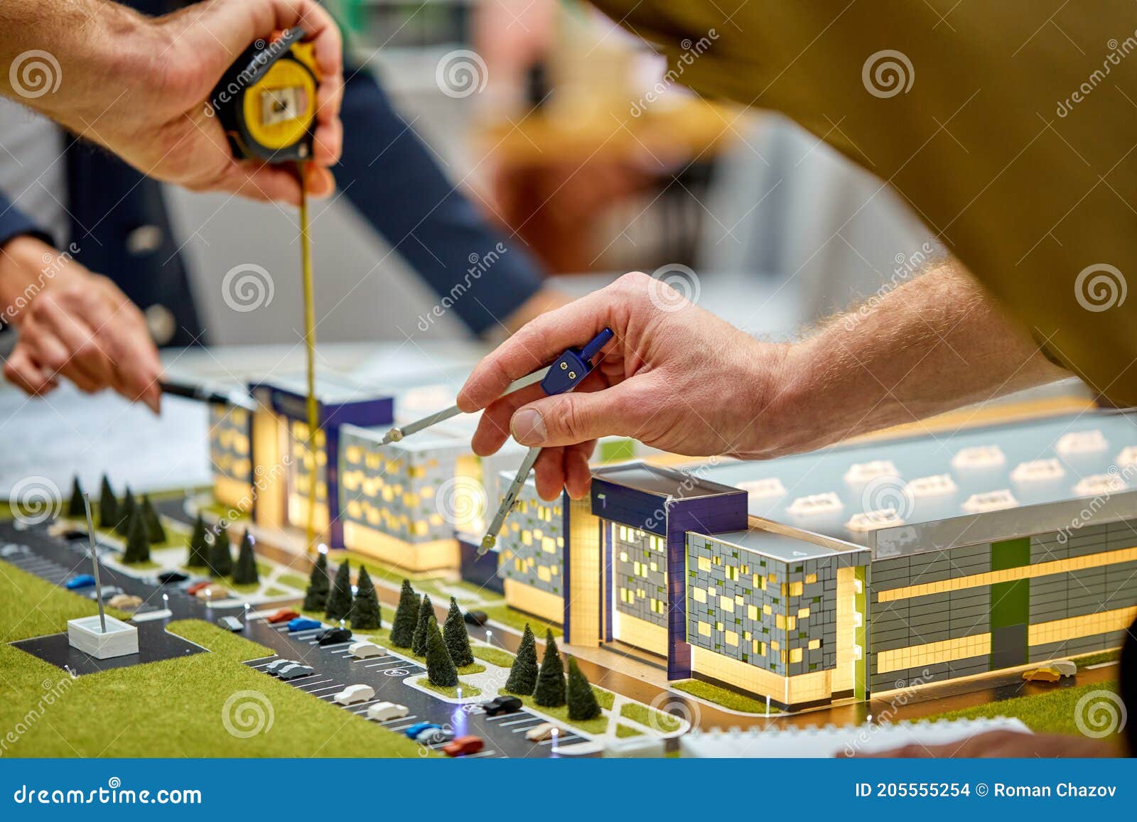 Close-up of Modern Building Design on Table in Office Stock Photo ...