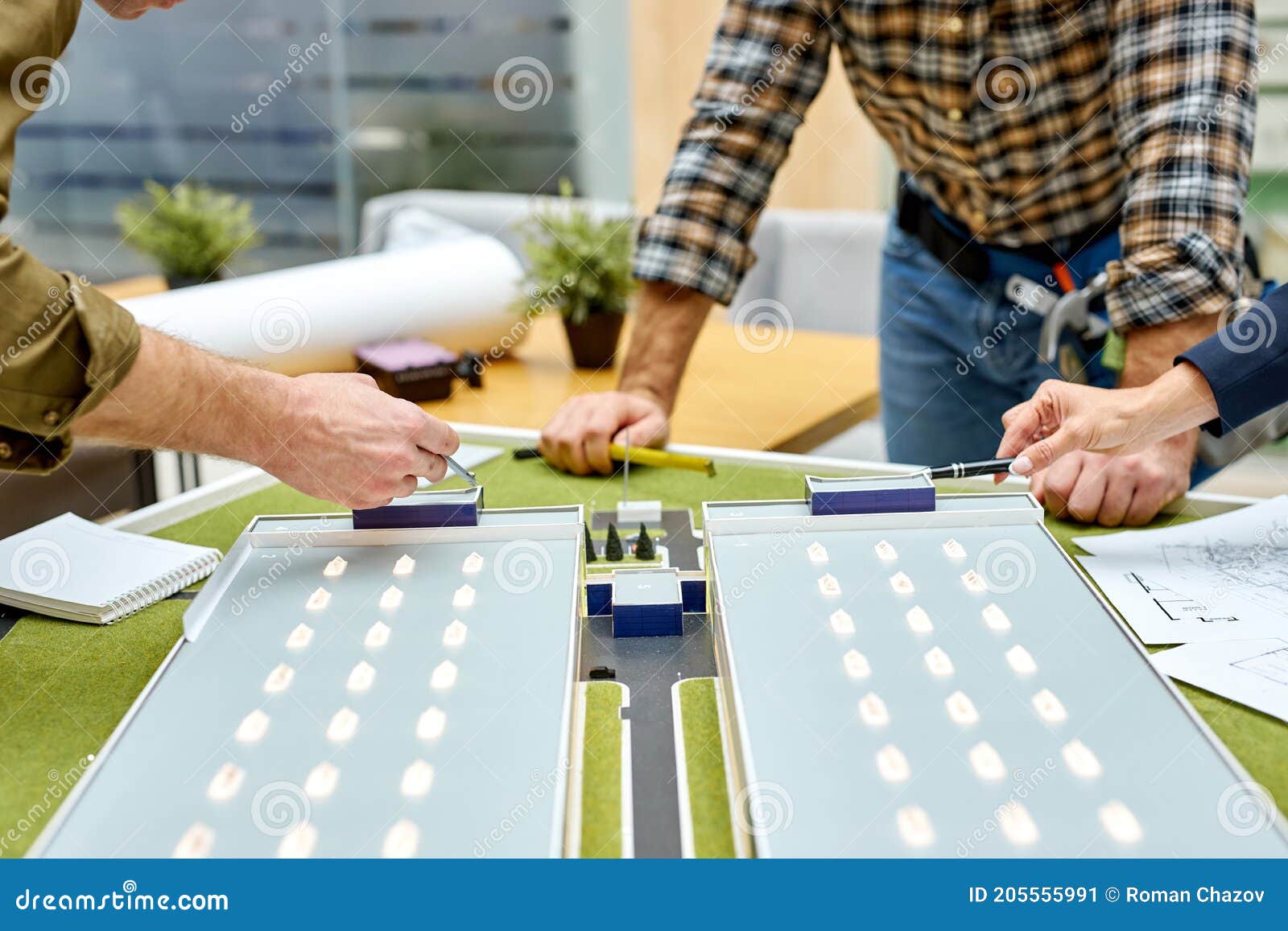Close-up of Modern Building Design on Table in Office Stock Image ...