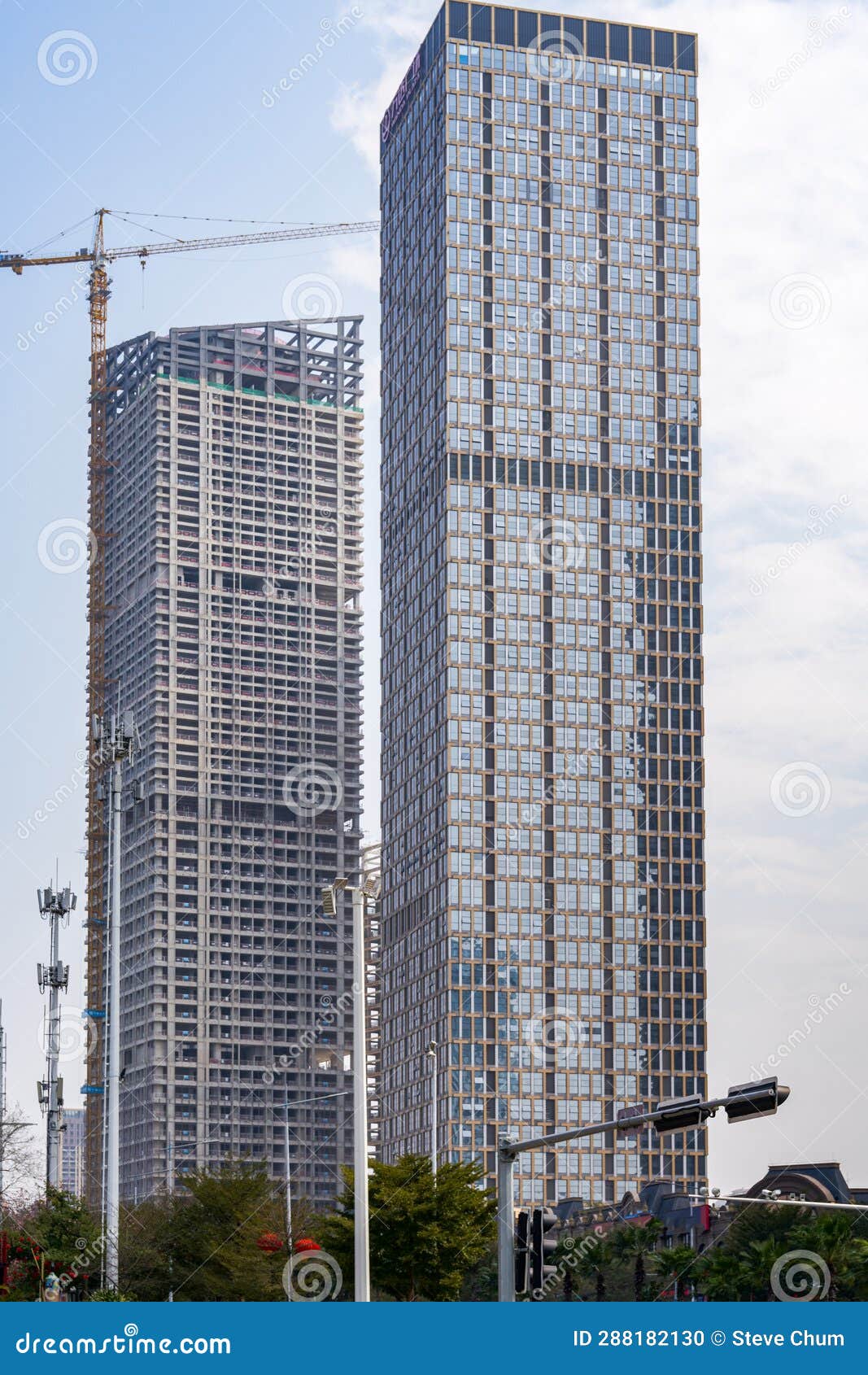 Close-up of Modern Buildings in a City Stock Photo - Image of texture ...