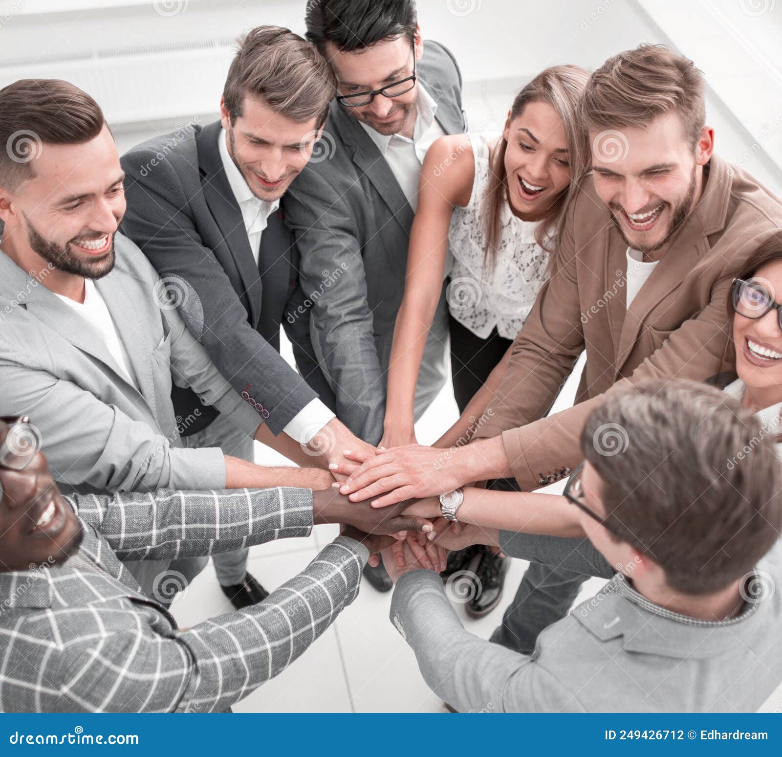 Close Up.modern Business Team Standing in a Circle Stock Photo - Image ...