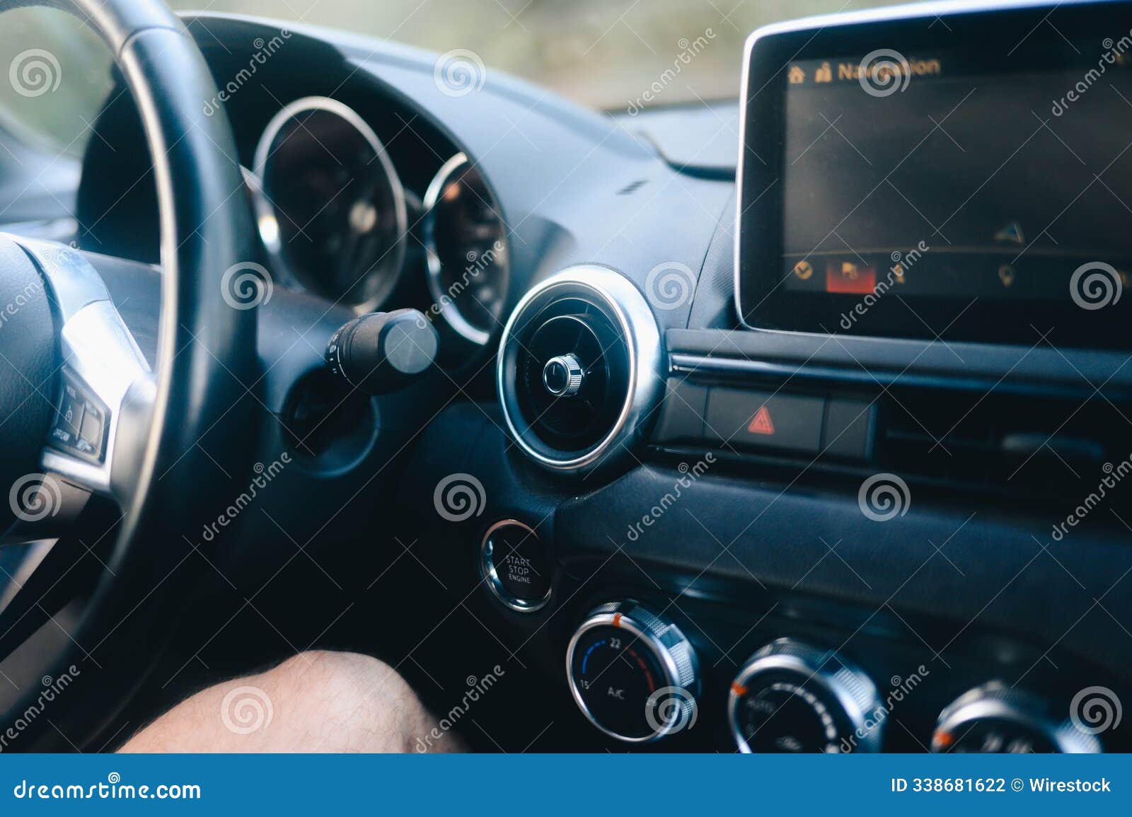 Close-up of a Modern Car Dashboard Stock Photo - Image of electronics ...