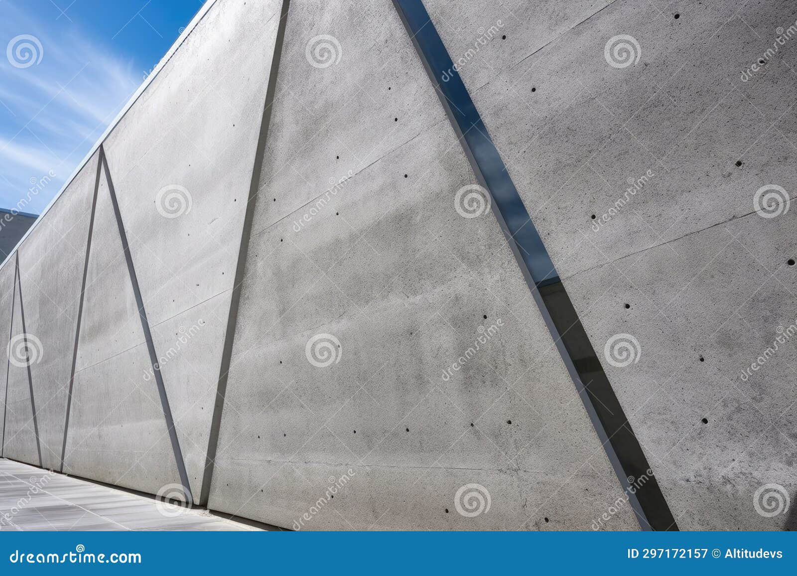 Close-up of a Modern Concrete Building with Sharp Corners Stock Image ...