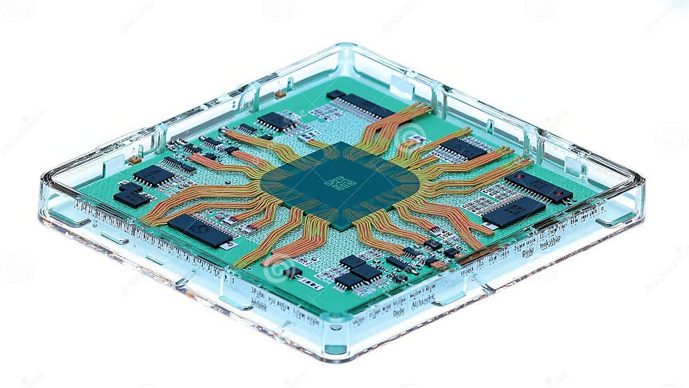 Close-up of a Modern CPU, Revealing Intricate Internals for AI and ...