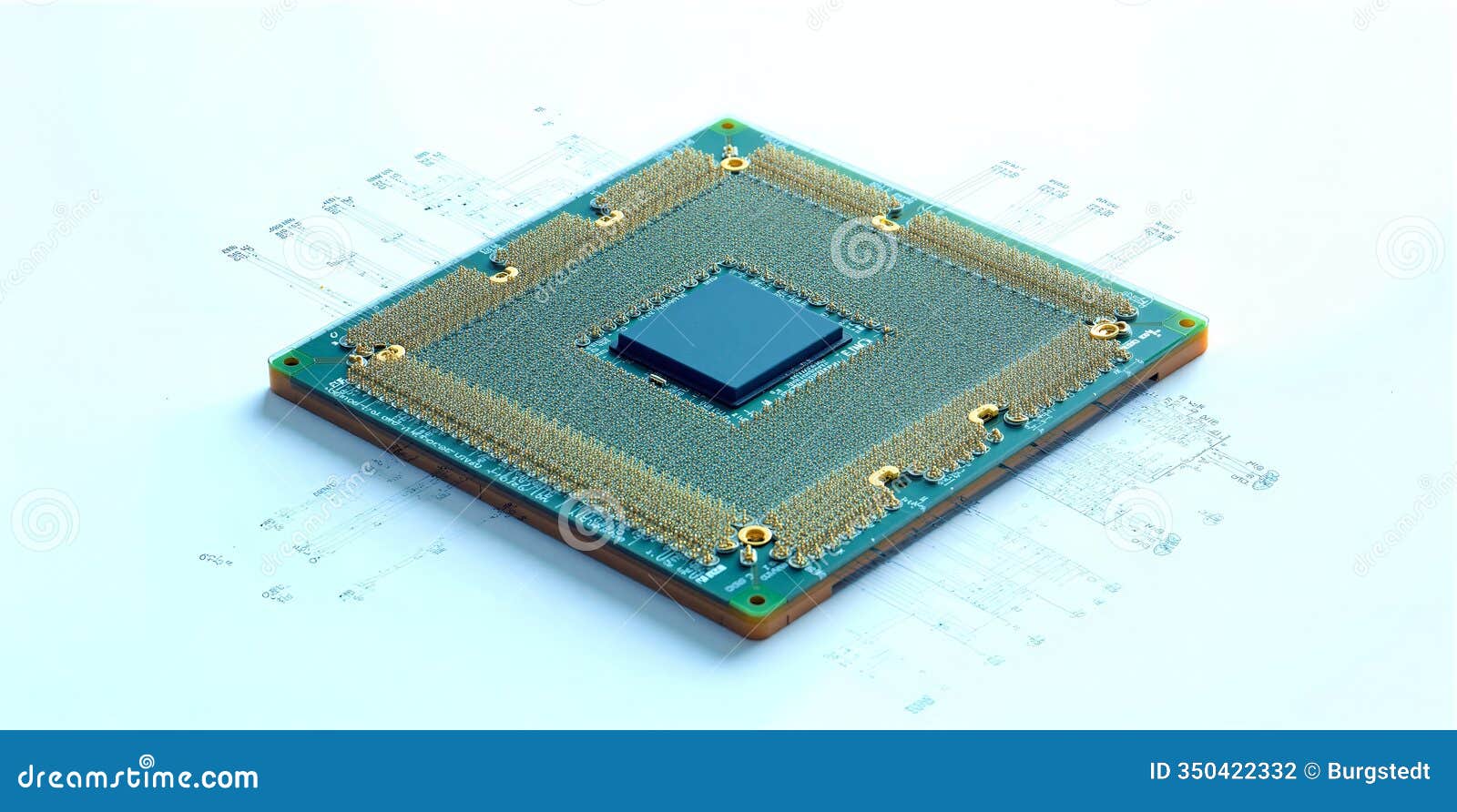 Close-up of a Modern CPU, Revealing Intricate Internals for AI and ...