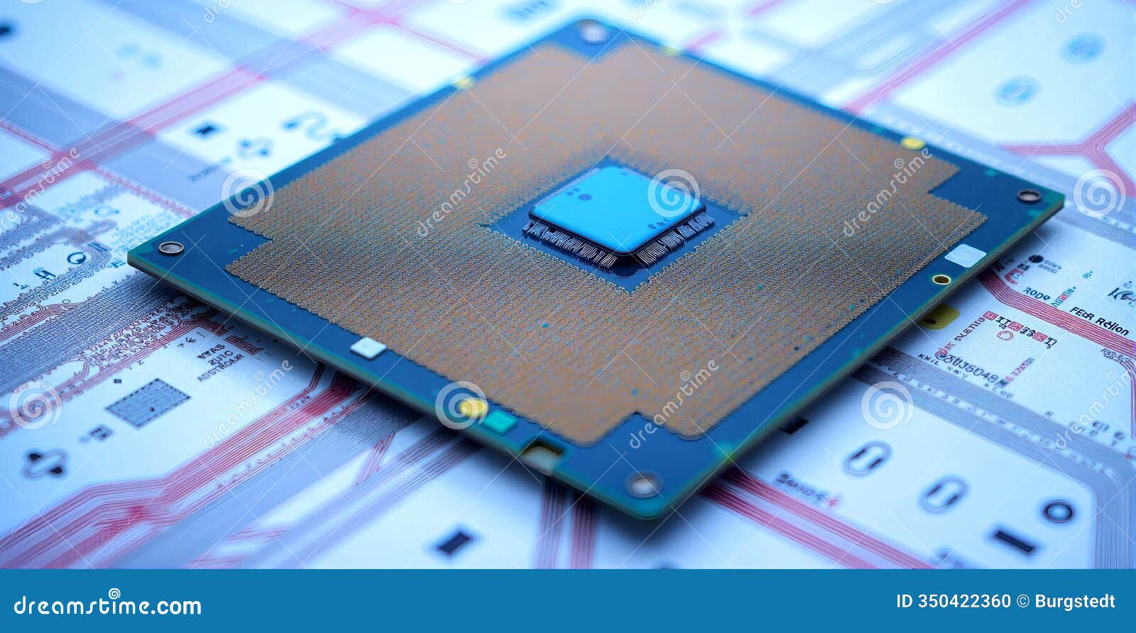 Close-up of a Modern CPU, Revealing Intricate Internals for AI and ...