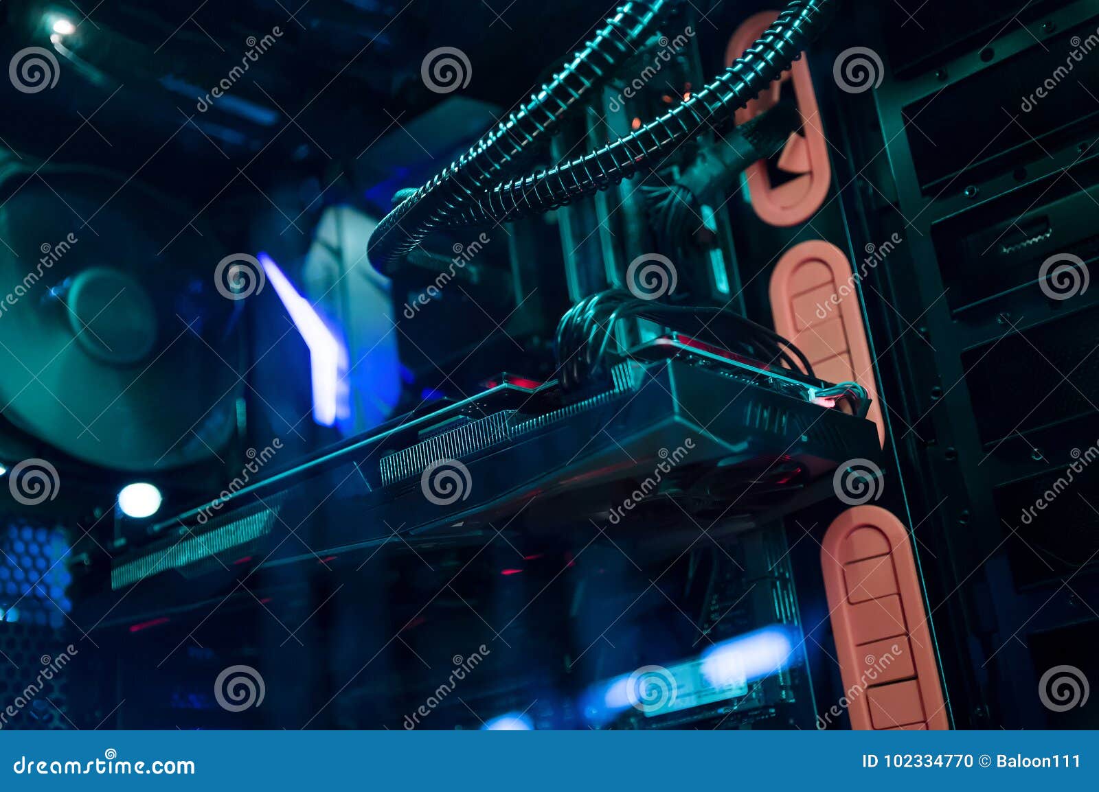 Close Up of a Modern Desktop Computer Stock Photo - Image of clock ...