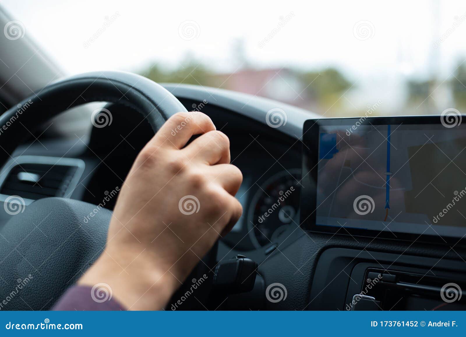 Close-up of Modern GPS Navigation System for Car. Stock Photo - Image ...