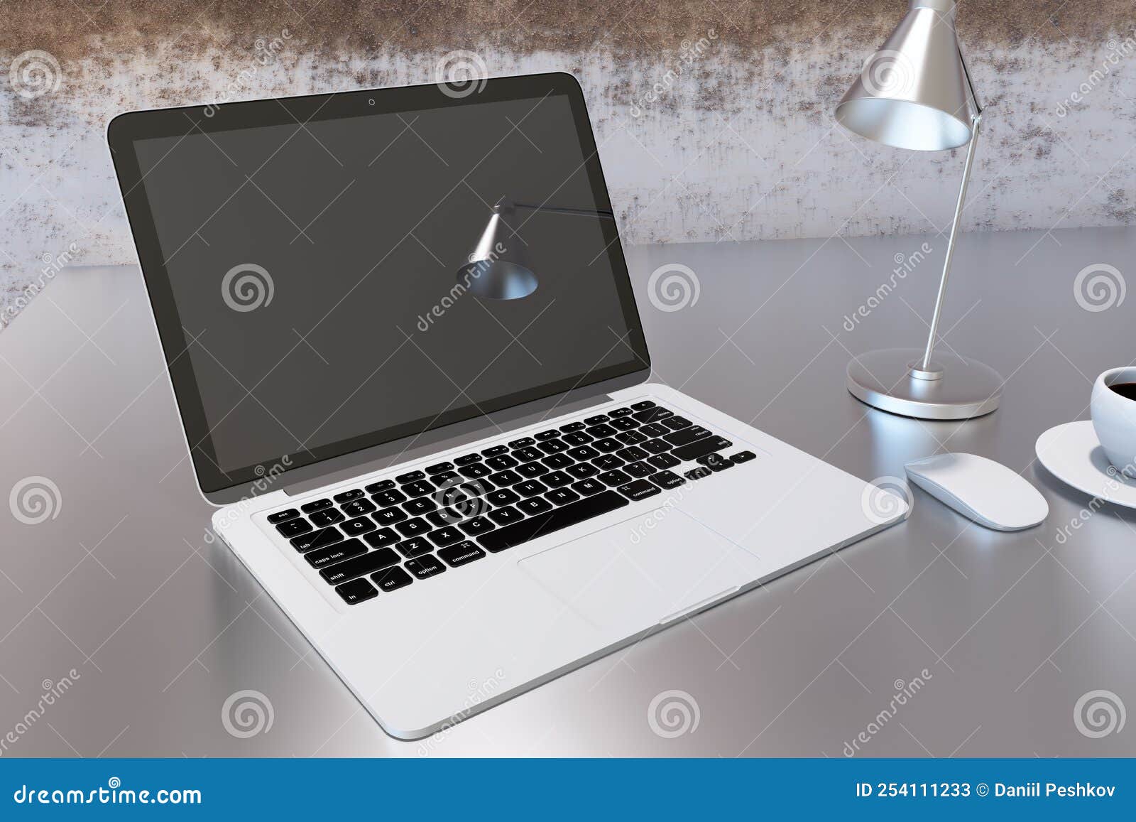 Close Up of Modern Grunge Style Desktop Workspace with Empty Mock Up ...