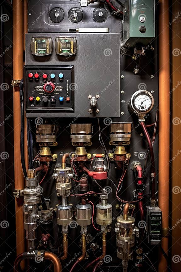 Close-up of a Modern Hvac System Control Panel Stock Illustration ...
