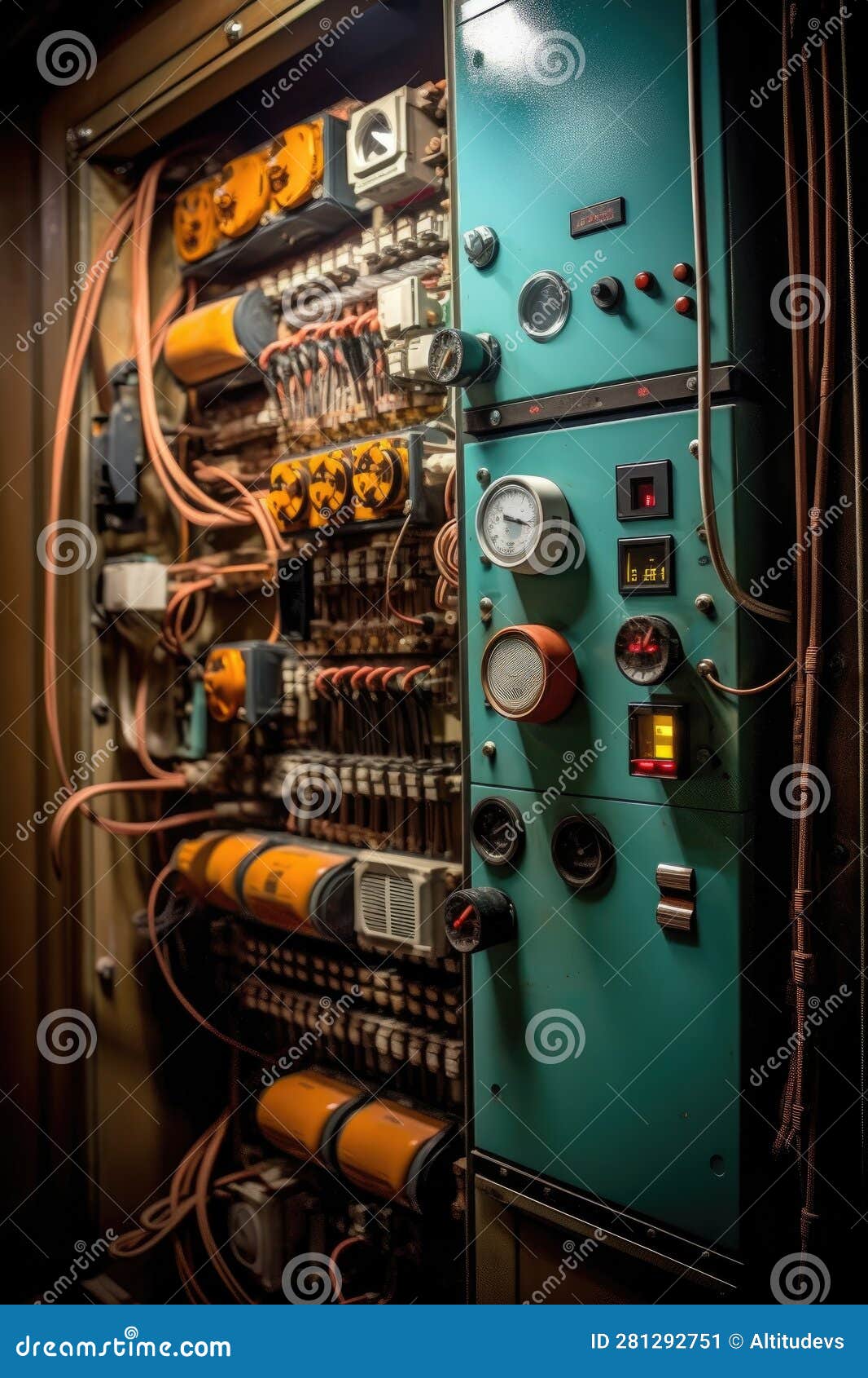 Close-up of a Modern Hvac System Control Panel Stock Illustration ...